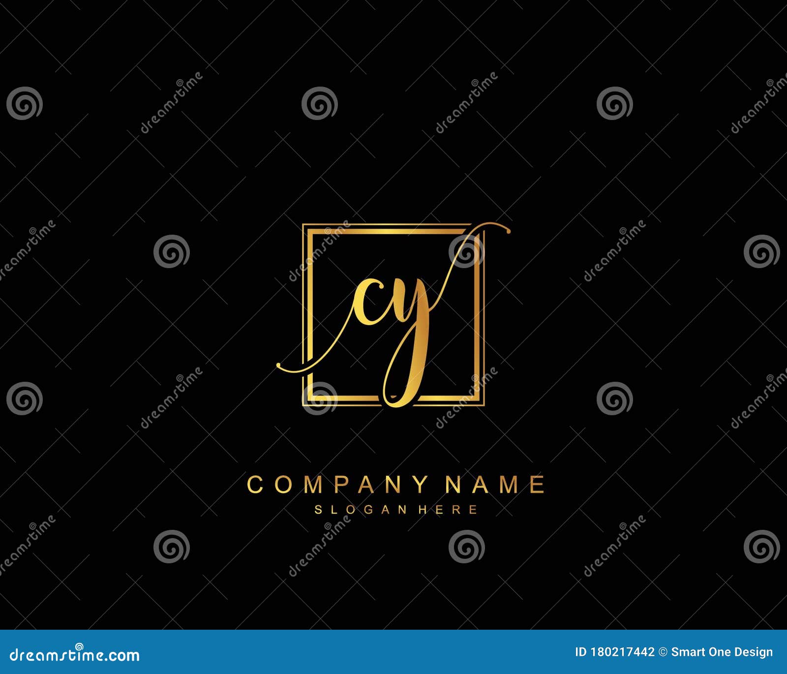 Initial CY Signature Logo Template Vector Stock Vector - Illustration ...