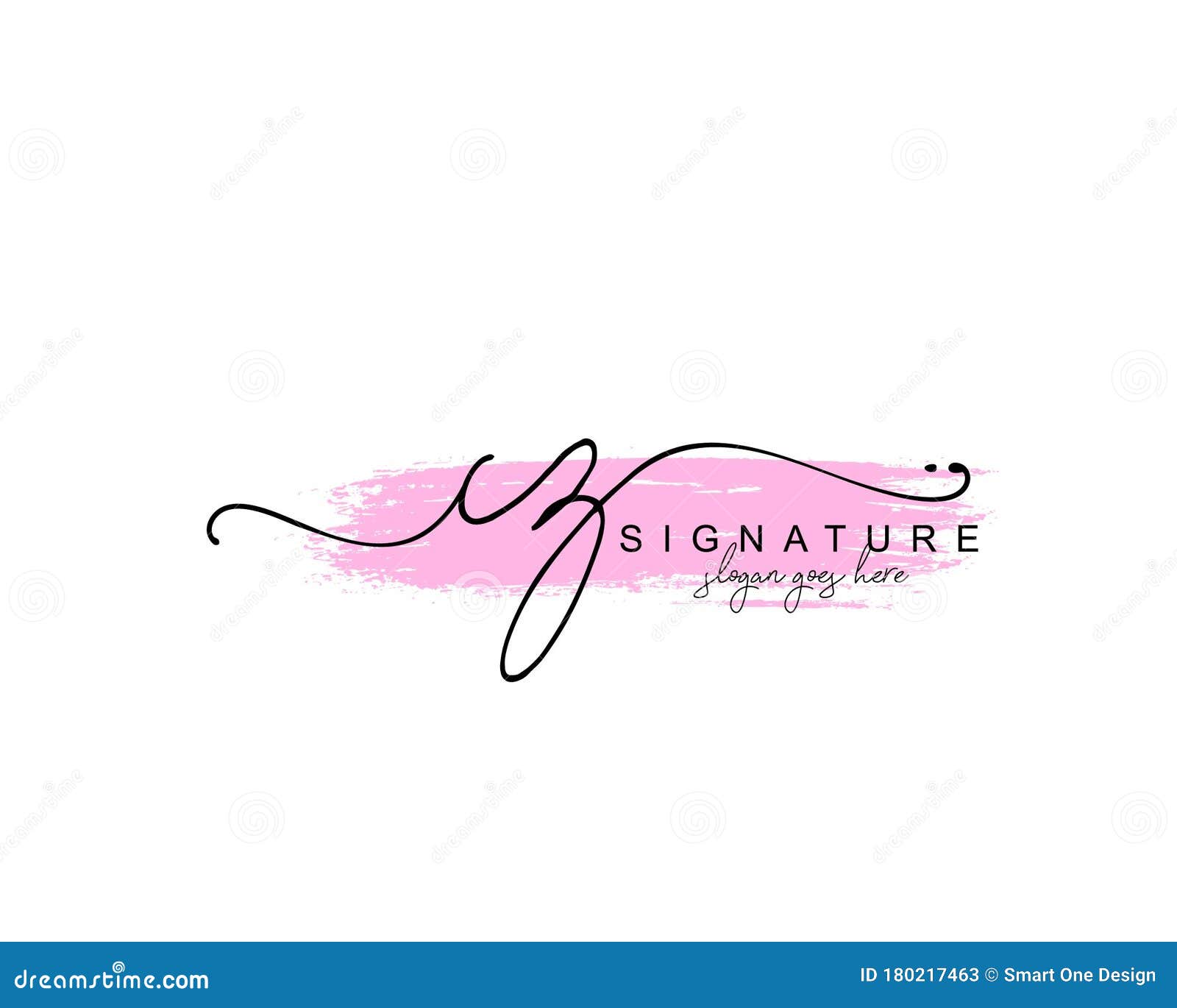 Initial CZ Signature Logo Template Vector Stock Vector - Illustration ...
