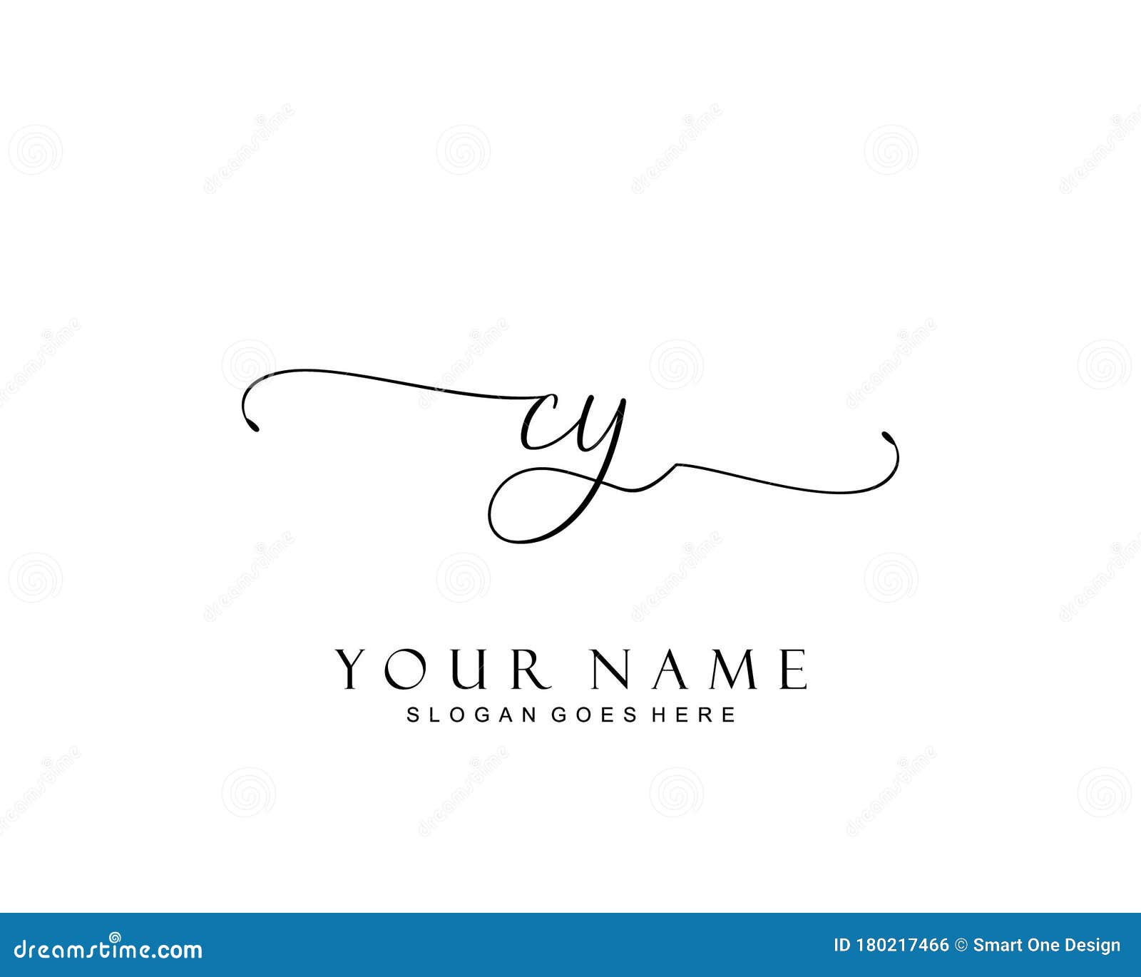 Initial CY Signature Logo Template Vector Stock Vector - Illustration ...