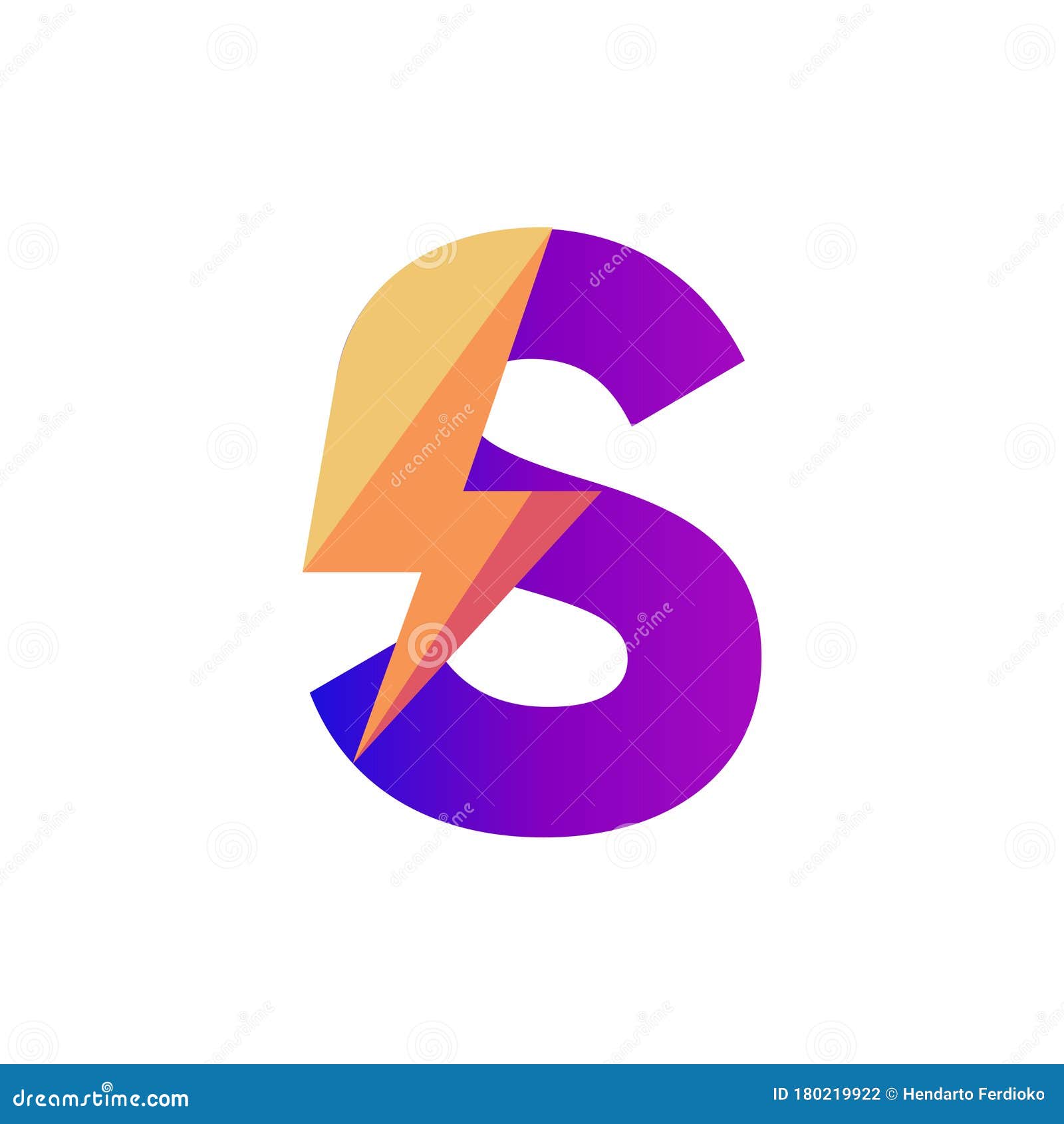 Letter S Lightning Vector Logo Design Template Stock Vector ...