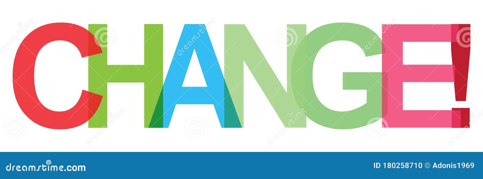 Colorful change word stock illustration. Illustration of ...