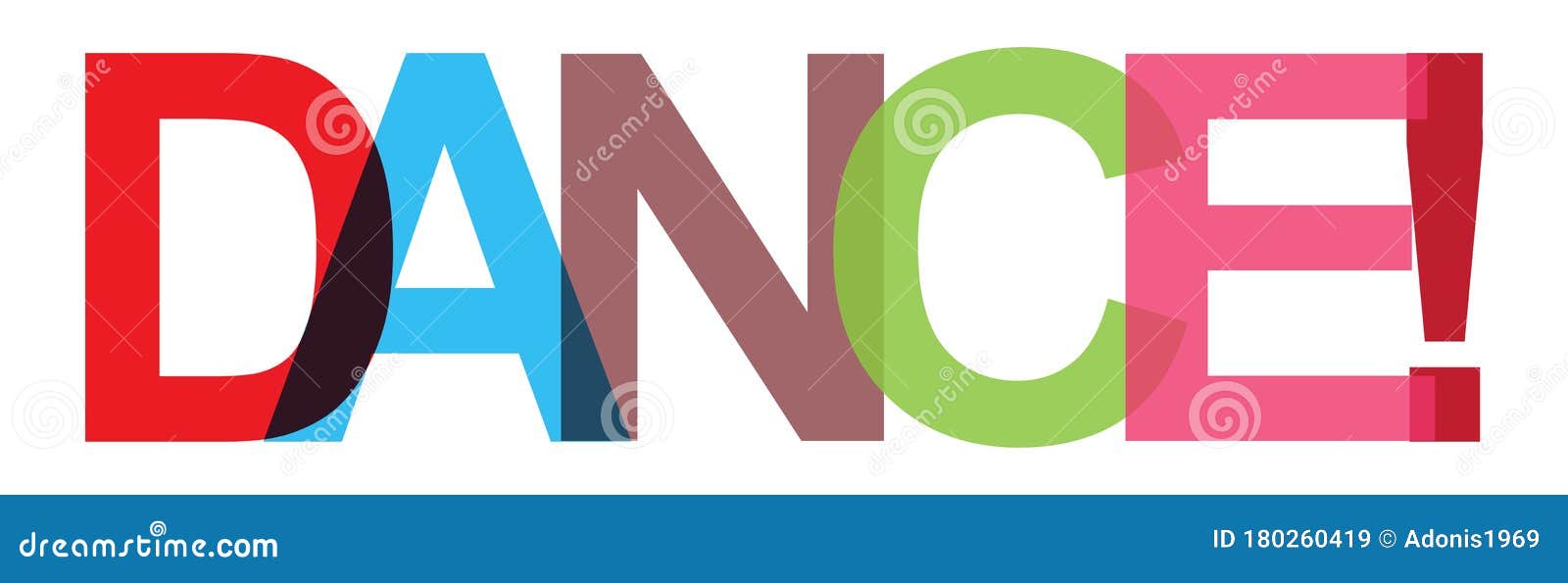 Dance Word, The Verb Expressing The Action, Children Education Concept ...