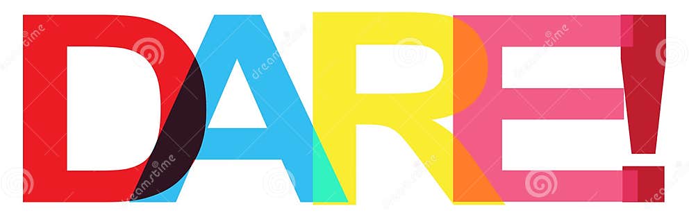 Colorful dare word stock illustration. Illustration of dynamic - 180260436