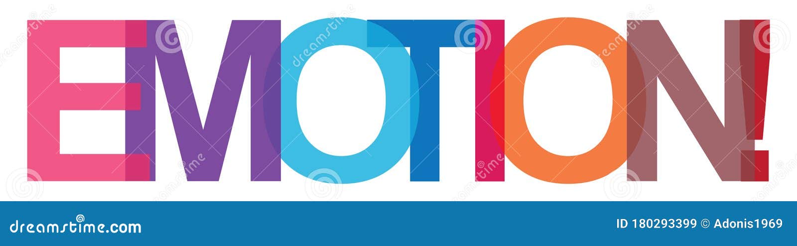 Colorful emotion word stock illustration. Illustration of mental ...