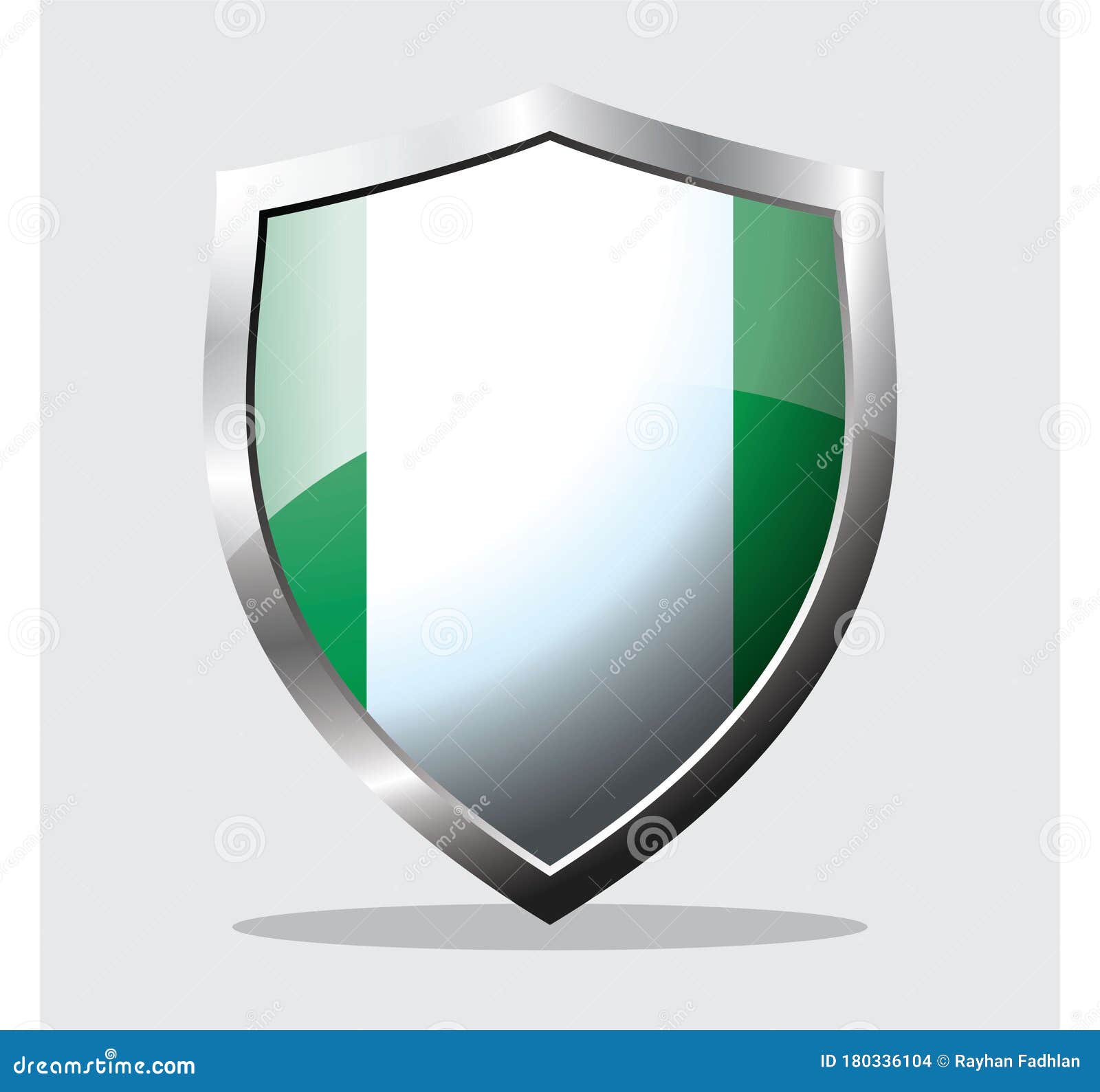 Shield Icon Vector Illustration of Nigeria Country Flag Stock Vector ...