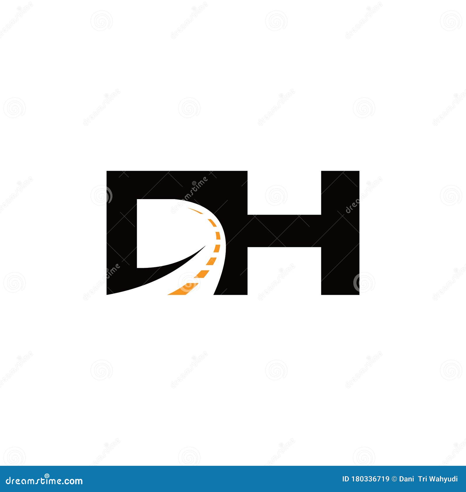 DH Letter Logo Icon Design Template Elements Stock Illustration ...