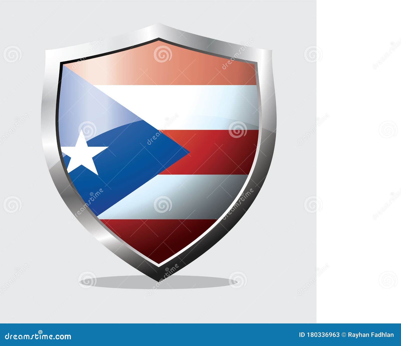 Shield Icon Vector Illustration of Puerto Rico State Flag Stock Vector ...