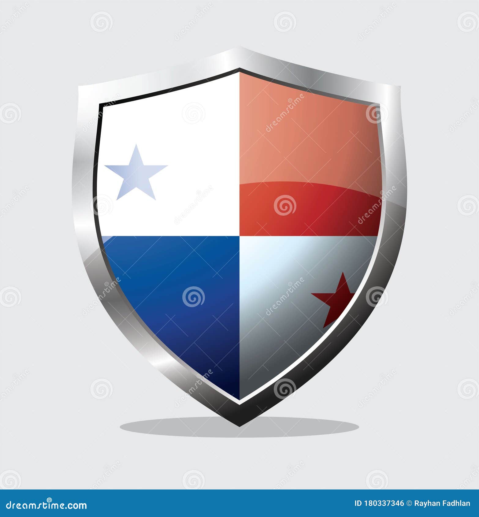 Shield Icon Vector Illustration of Panama Country Flag Stock Vector ...