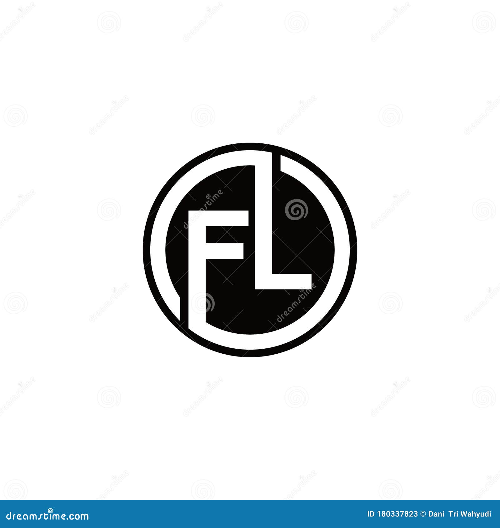 FL Letter Logo Icon Design Template Elements Stock Vector ...