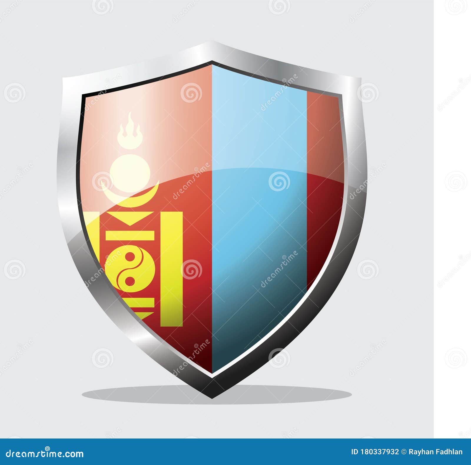Mongolian Shield Ancient Central Asian Weapon, Warrior Equipment Vector ...