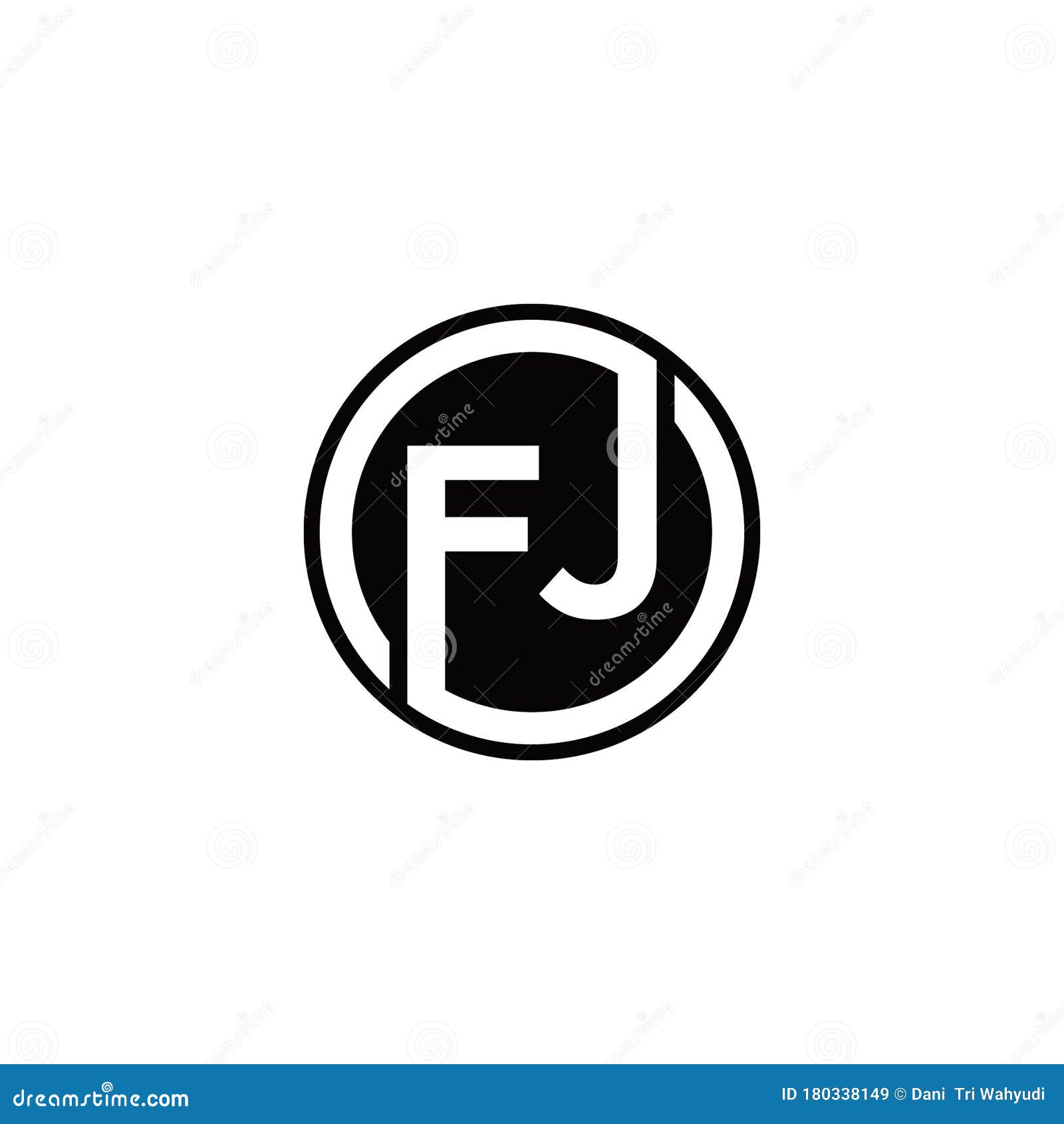 FJ Letter Logo Icon Design Template Elements Stock Illustration ...