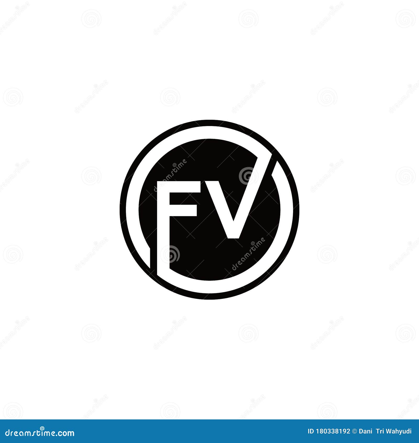 FV Letter Logo Icon Design Template Elements Stock Vector ...