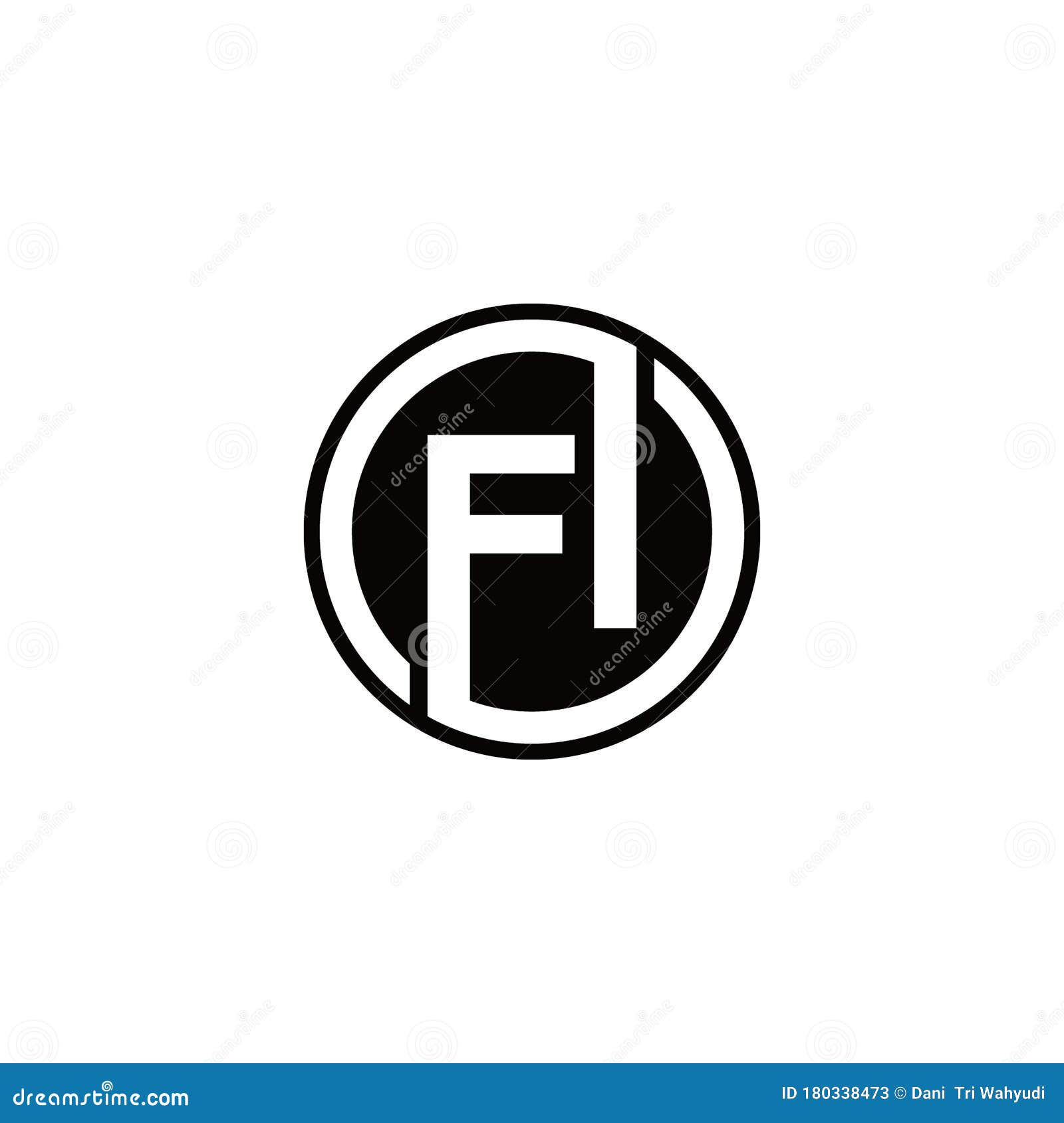FI Letter Logo Icon Design Template Elements Stock Vector ...
