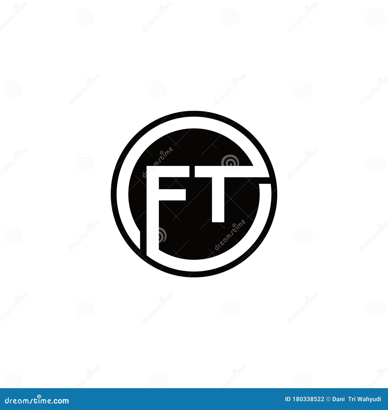 FT Letter Logo Icon Design Template Elements Stock Vector ...