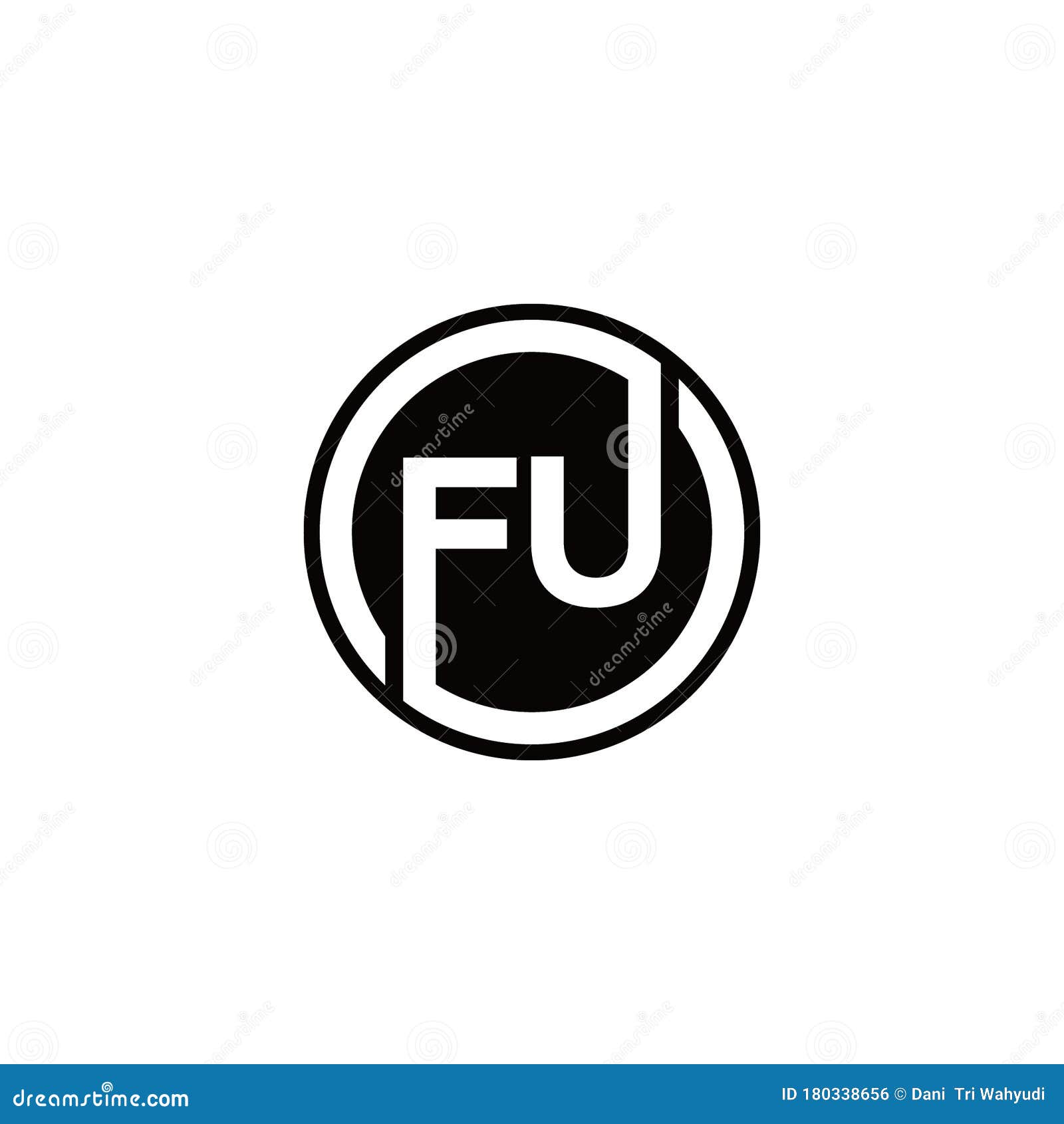 FU Letter Logo Icon Design Template Elements Stock Vector ...