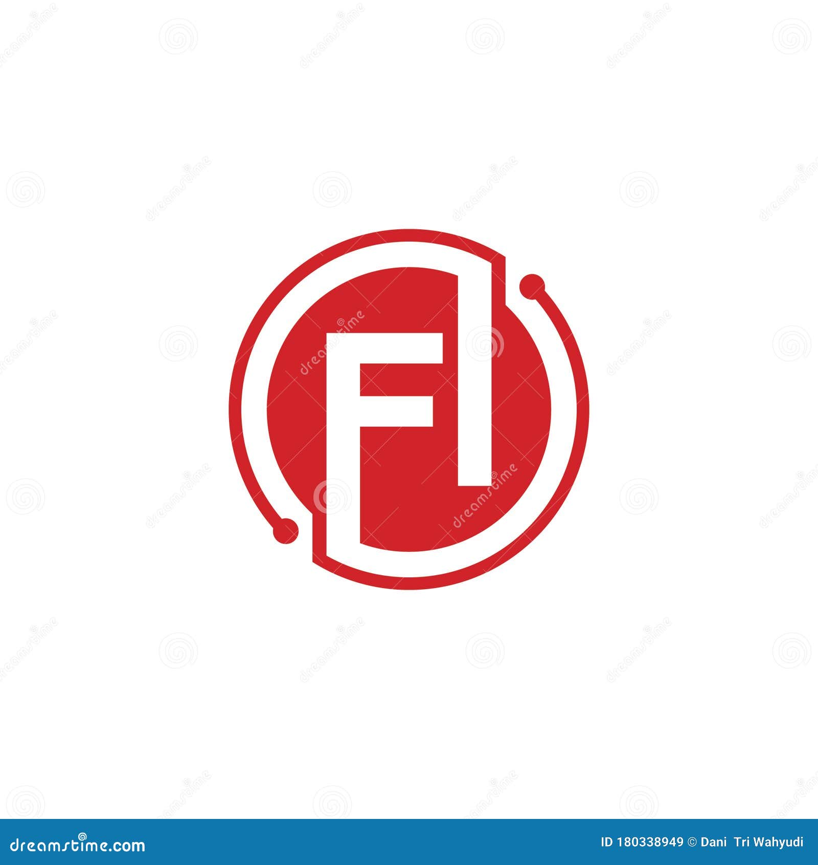 FI Letter Logo Icon Design Template Elements Stock Vector ...