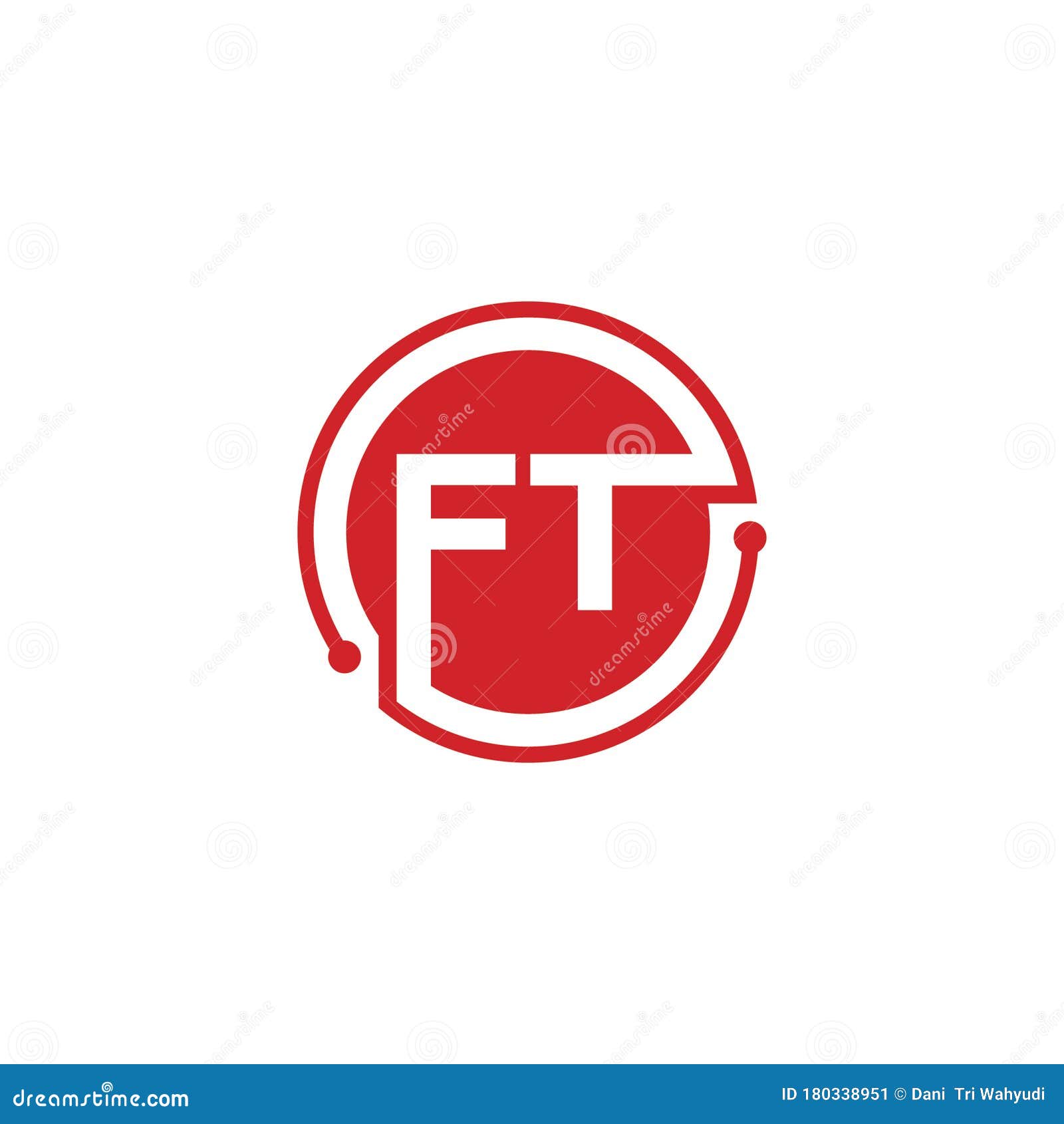 FT Letter Logo Icon Design Template Elements Stock Vector ...