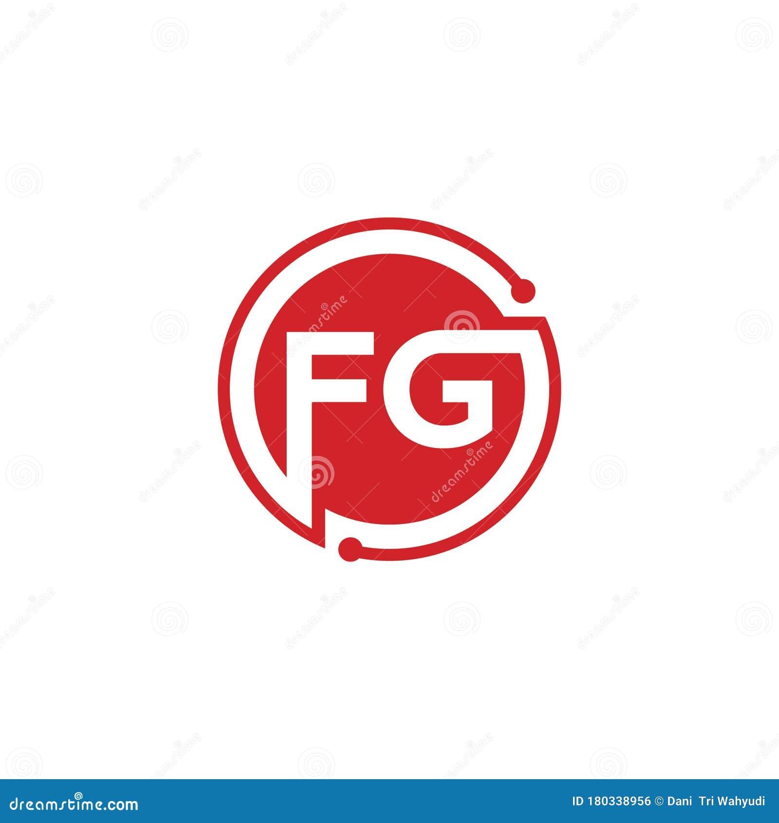 FG Letter Logo Icon Design Template Elements Stock Vector ...