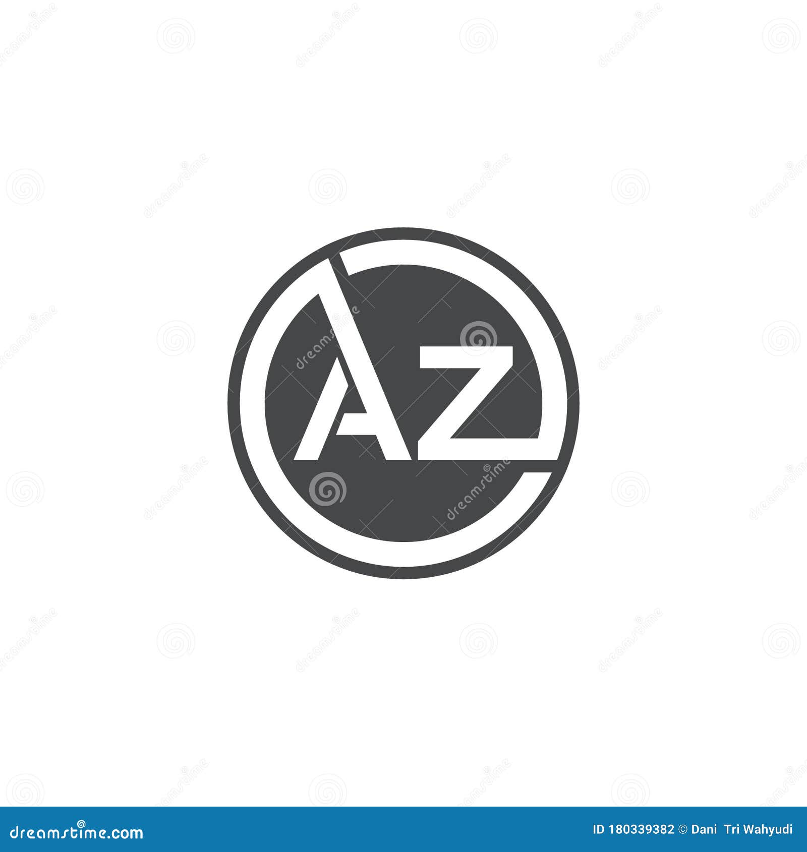 AZ Letter Logo Icon Design Template Elements Stock Vector ...