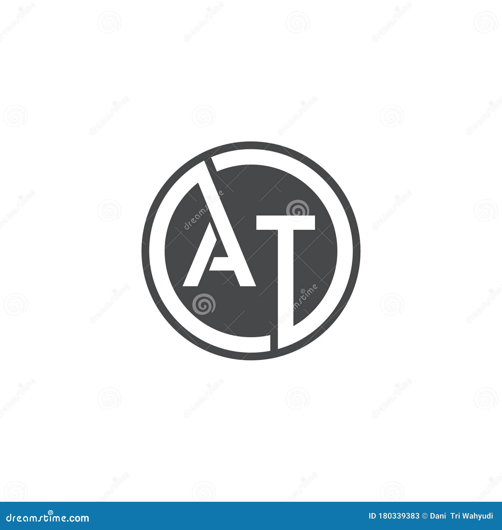 At Letter Logo Icon Design Template Elements Stock Vector ...