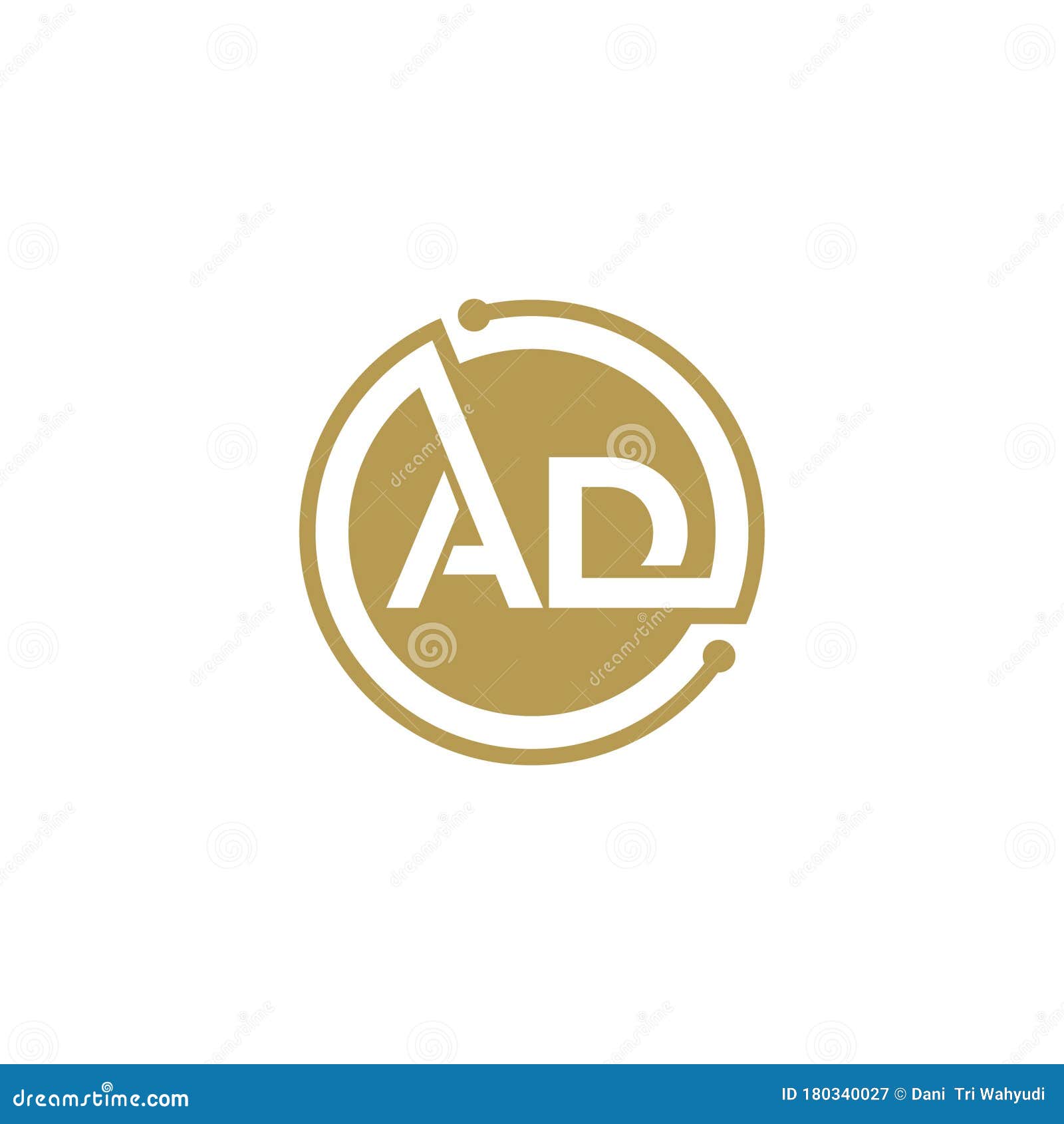 AD Letter Logo Icon Design Template Elements Stock Vector ...
