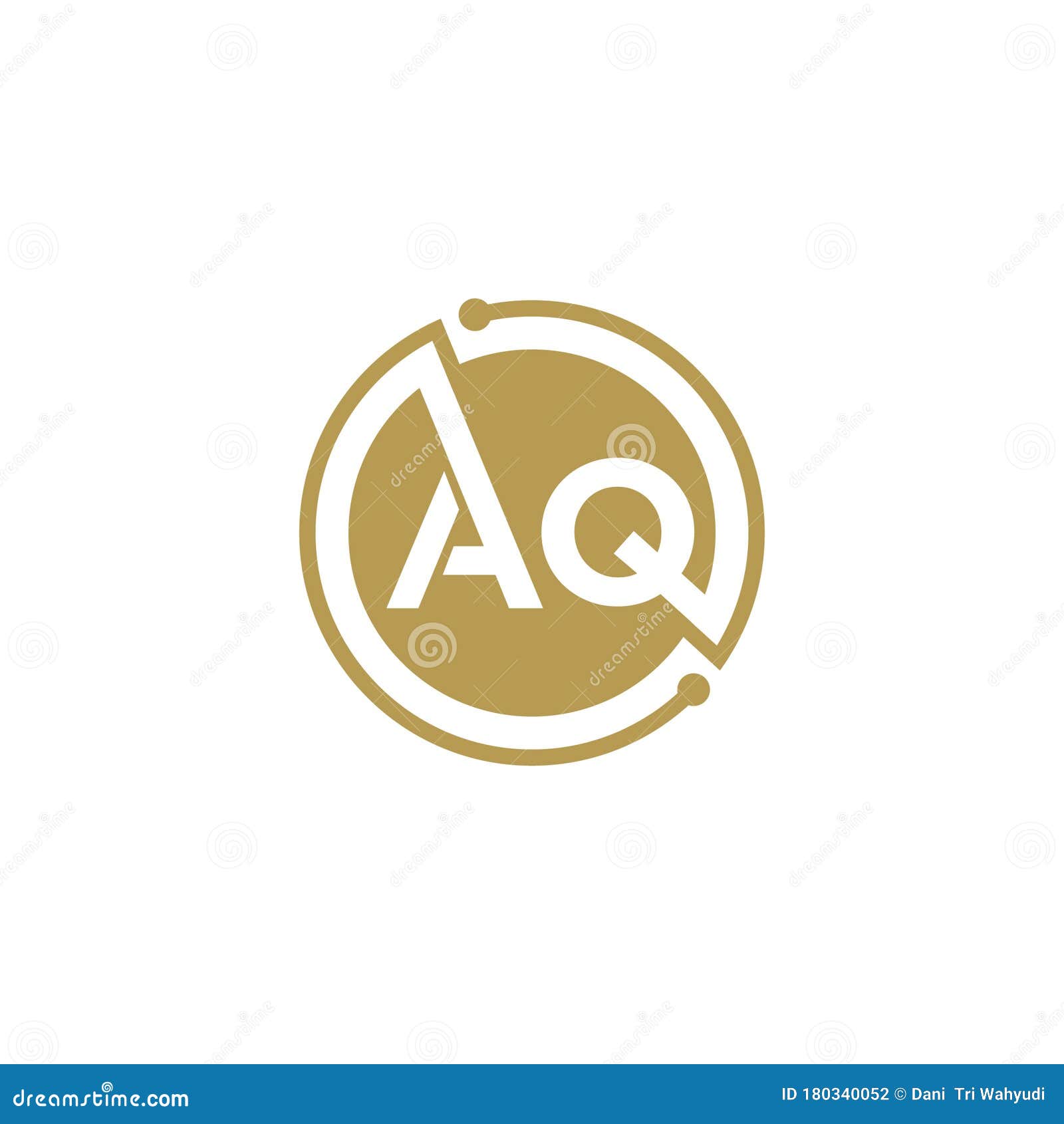 AQ Letter Logo Icon Design Template Elements Stock Vector ...