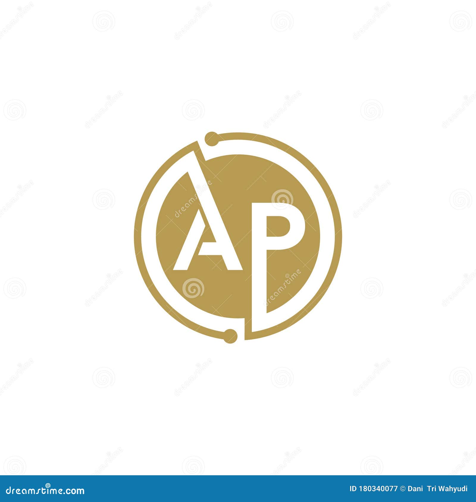 AP Letter Logo Icon Design Template Elements Stock Vector ...