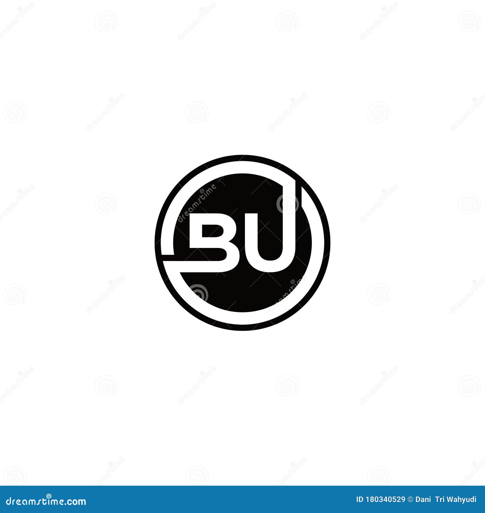 BU Letter Logo Icon Design Template Elements Stock Vector ...