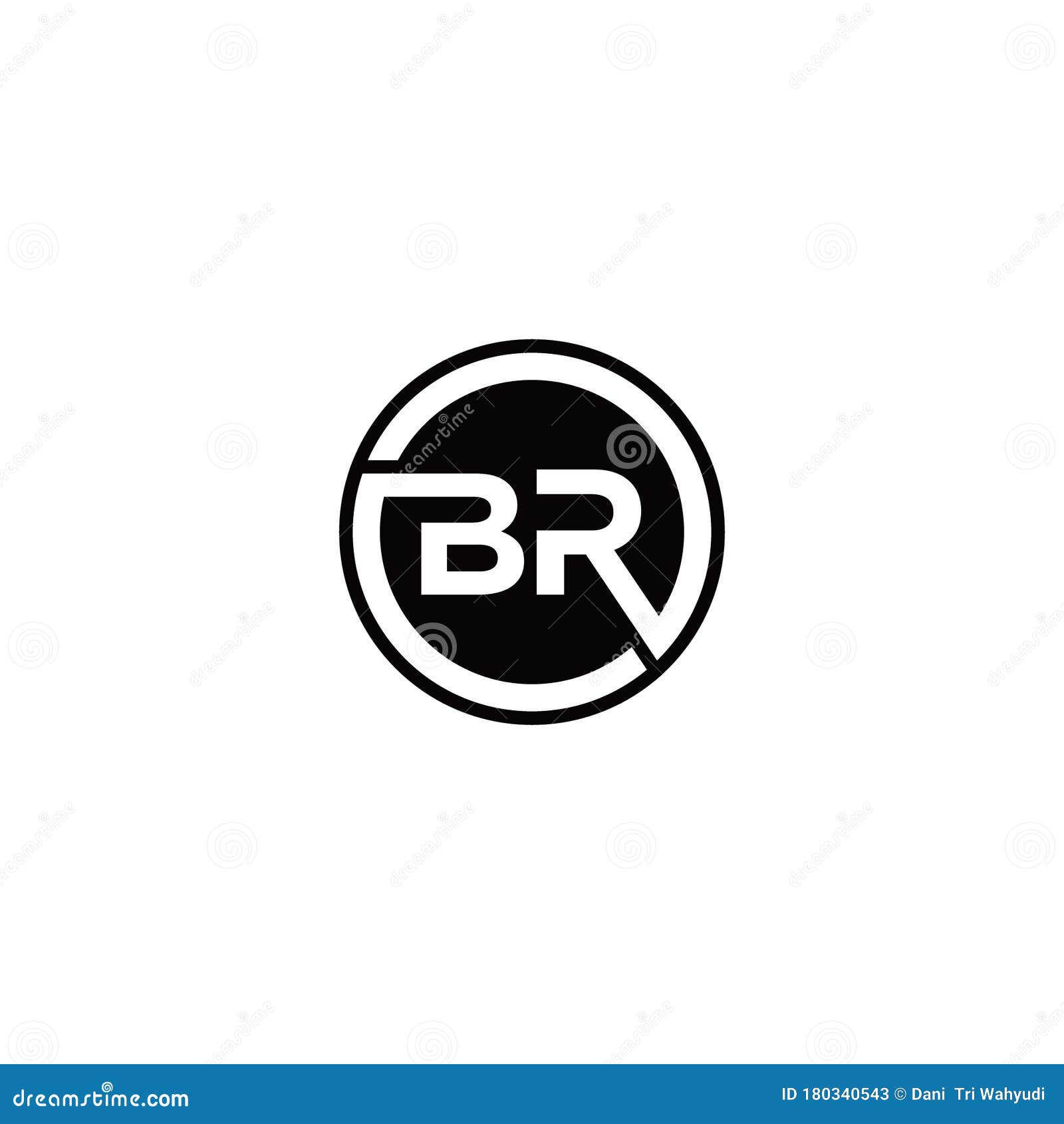 BR Letter Logo Icon Design Template Elements Stock Vector ...