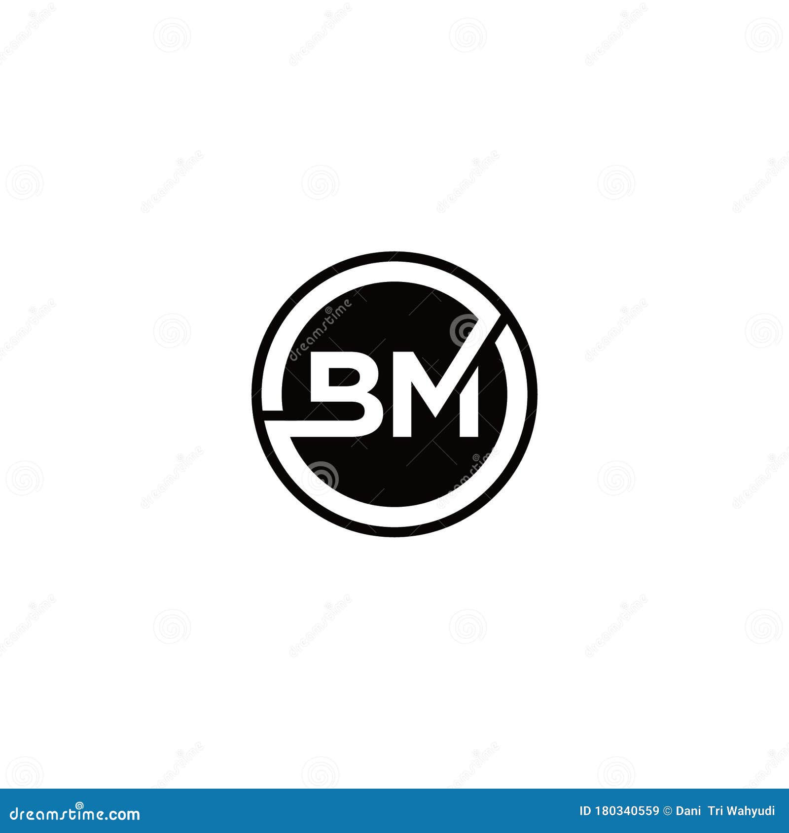 BM Letter Logo Icon Design Template Elements Stock Vector ...