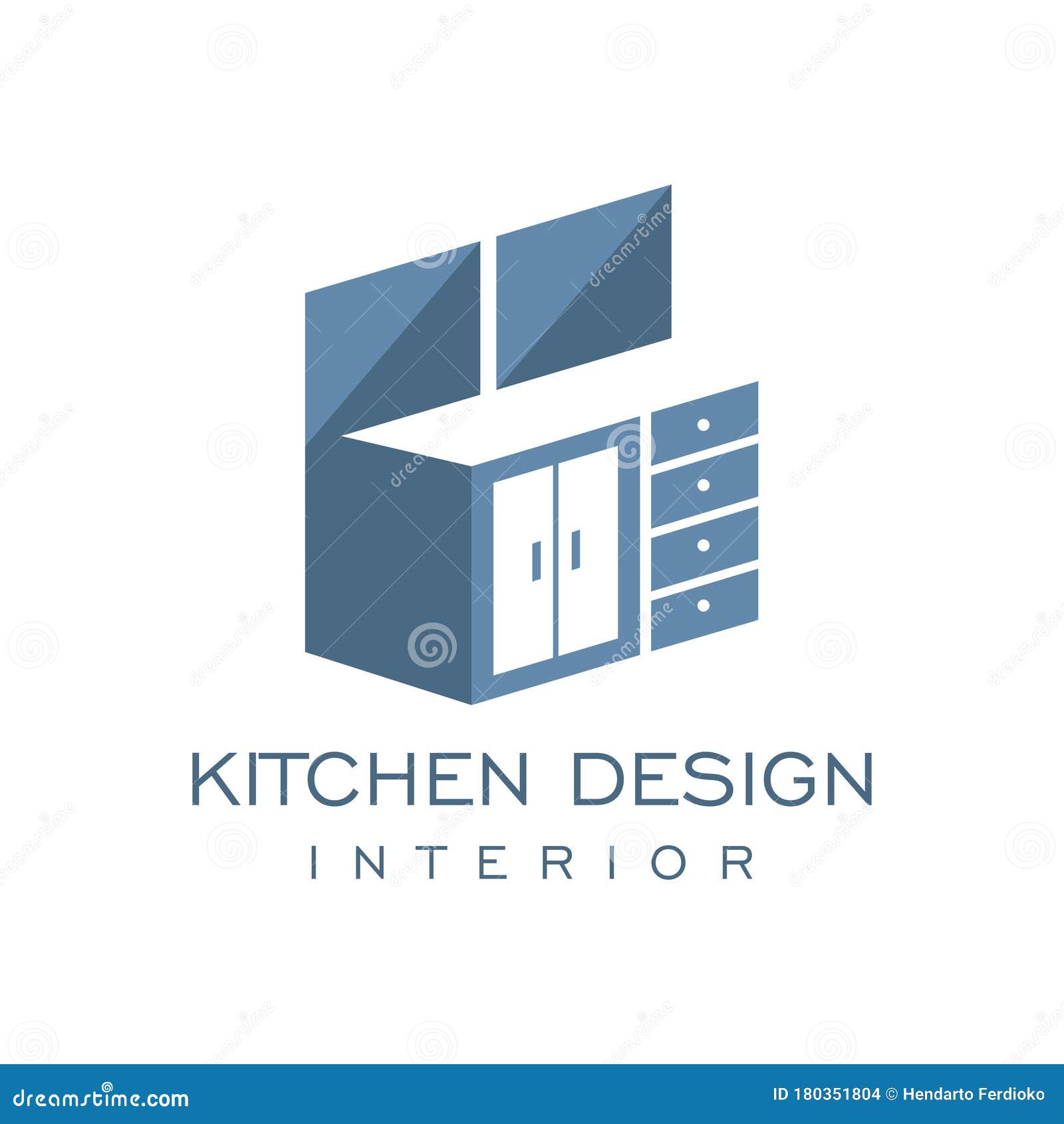 Cabinet Furniture Kitchen Set Interior Graphic Vector Logo Design Stock ...
