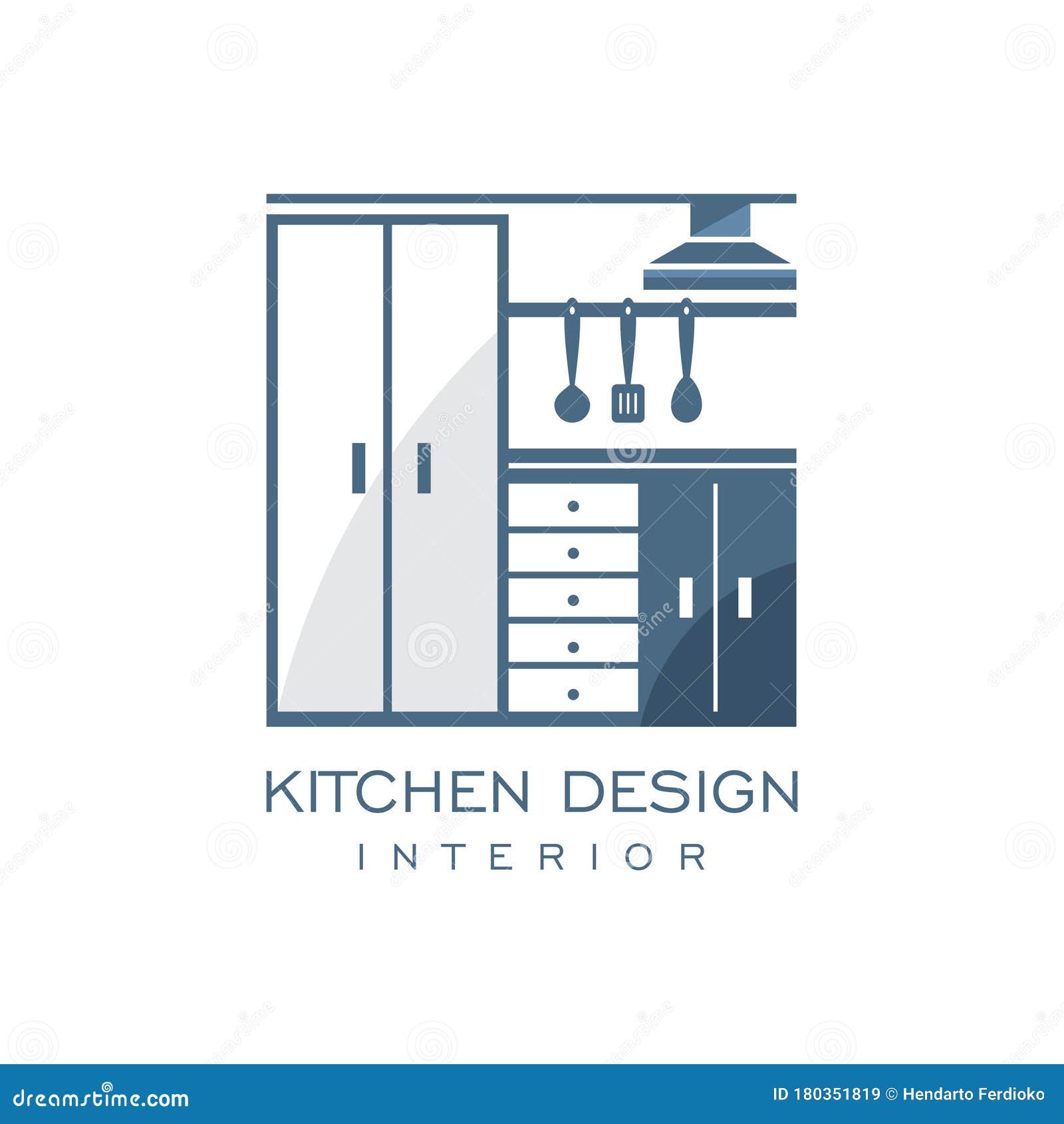 Cabinet Furniture Kitchen Set Interior Graphic Vector Logo Design Stock ...