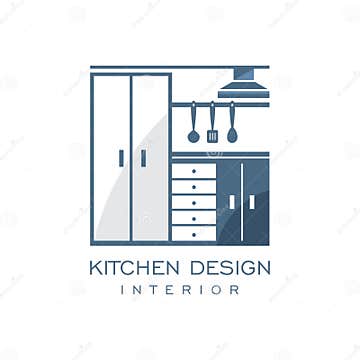 Cabinet Furniture Kitchen Set Interior Graphic Vector Logo Design Stock ...