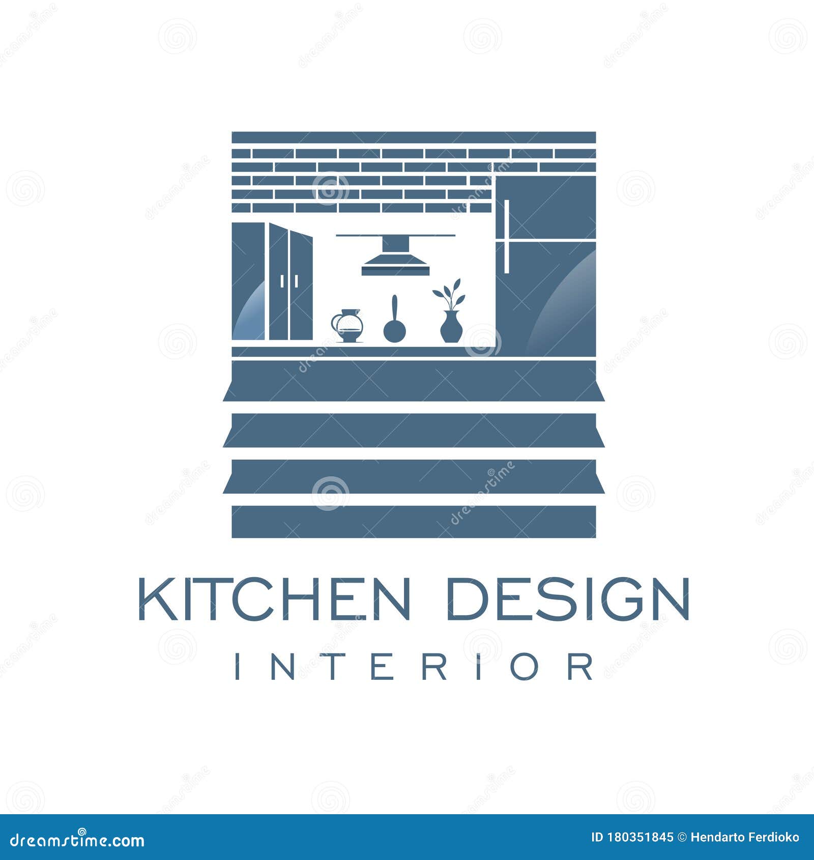 Cabinet Furniture Kitchen Set Interior Graphic Vector Logo Design Stock ...
