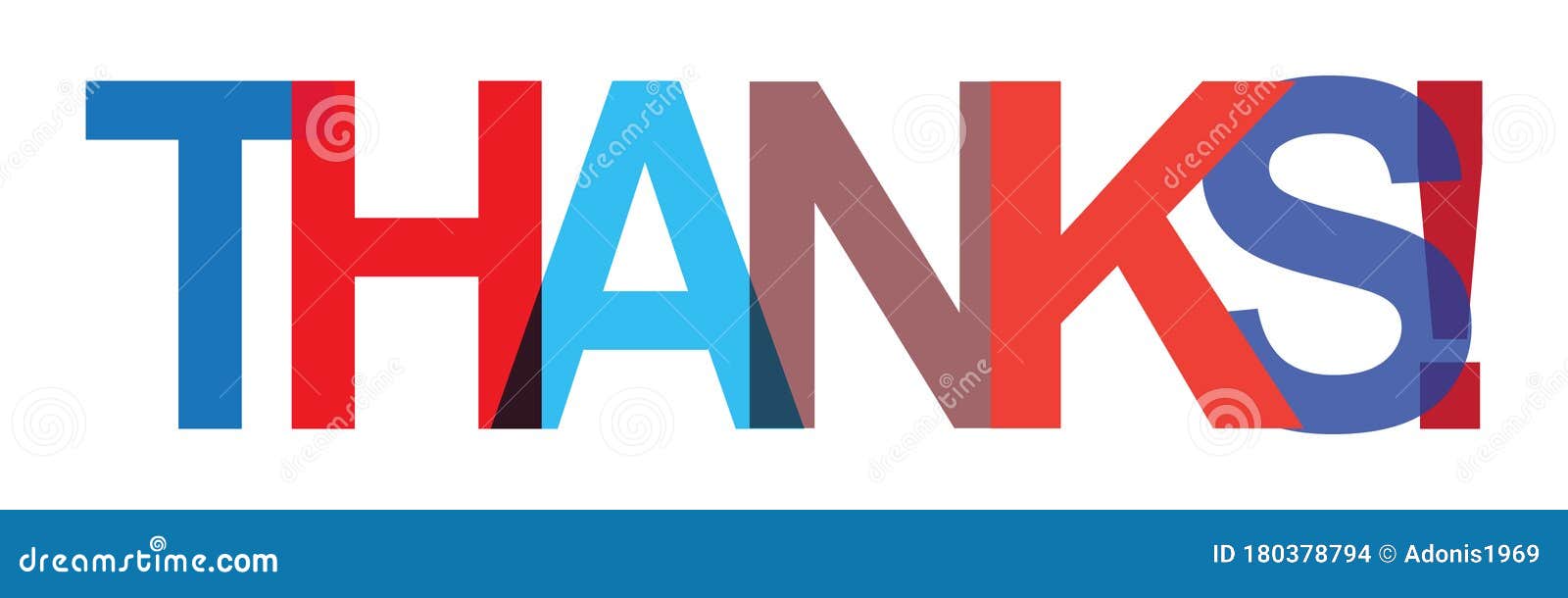 Colorful thanks word stock illustration. Illustration of colourful ...