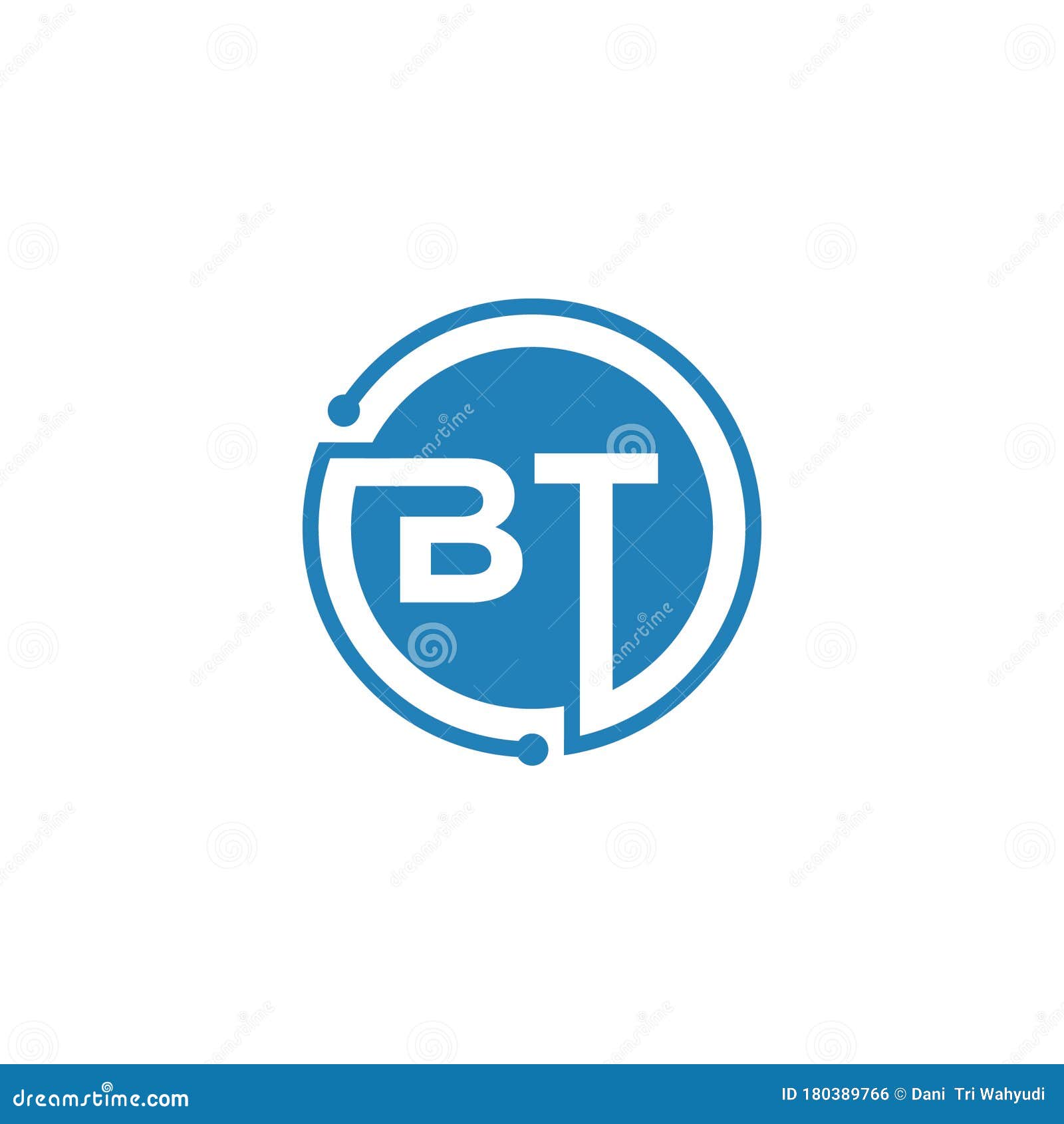 BT Letter Logo Icon Design Template Elements Stock Vector ...