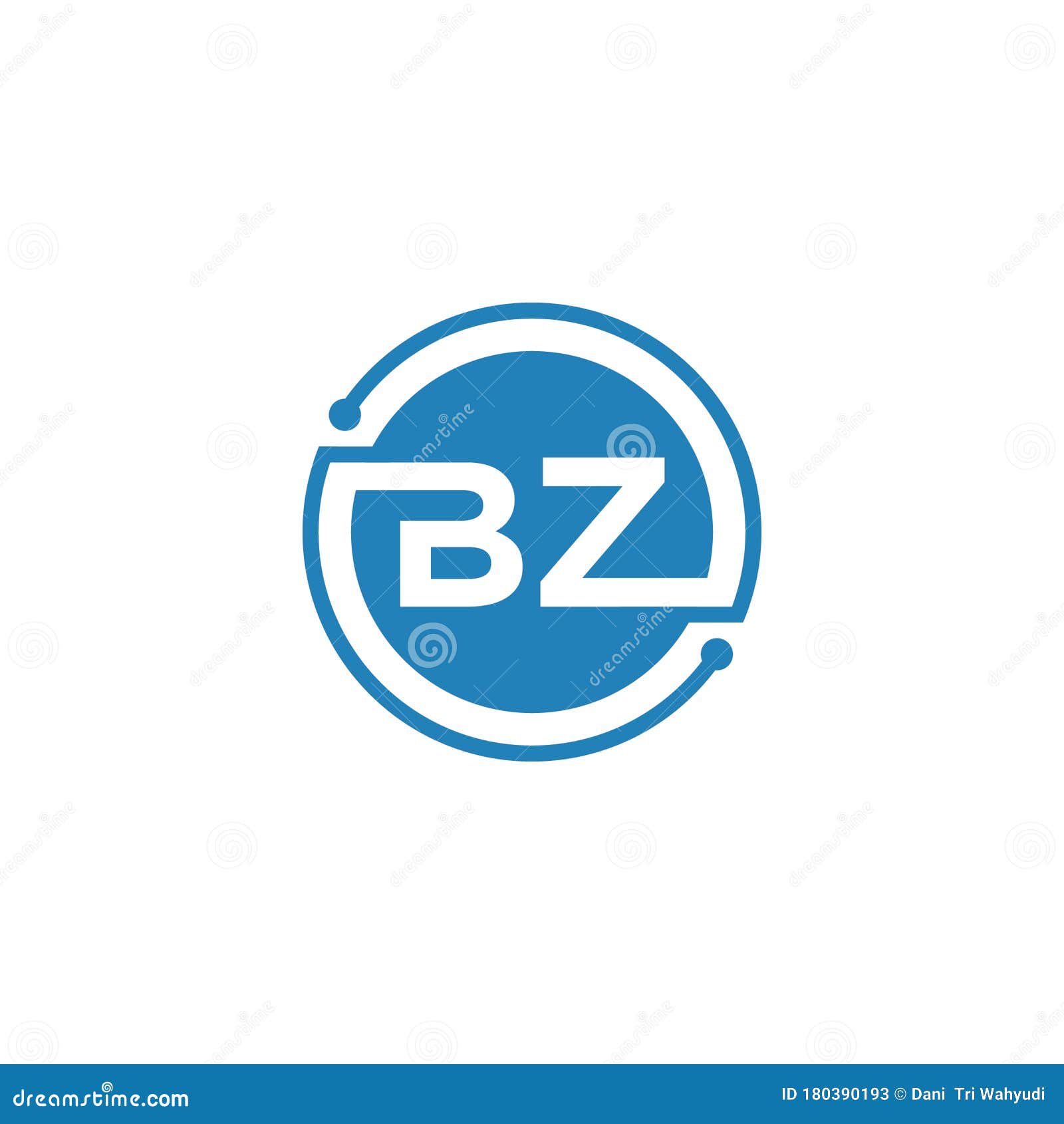 BZ Letter Logo Icon Design Template Elements Stock Vector ...