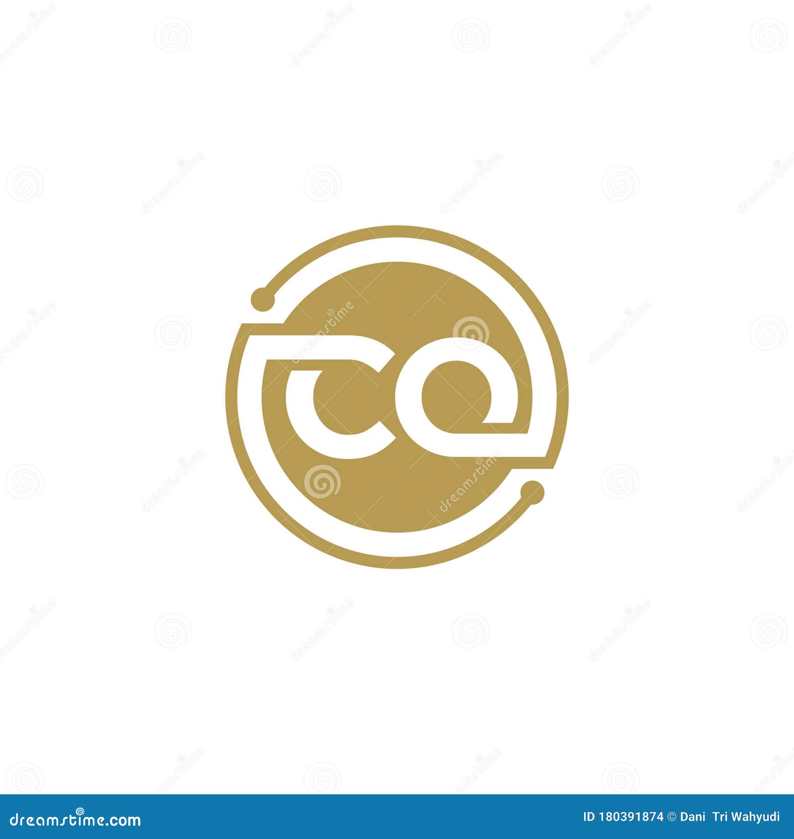 CO Letter Logo Icon Design Template Elements Stock Vector ...