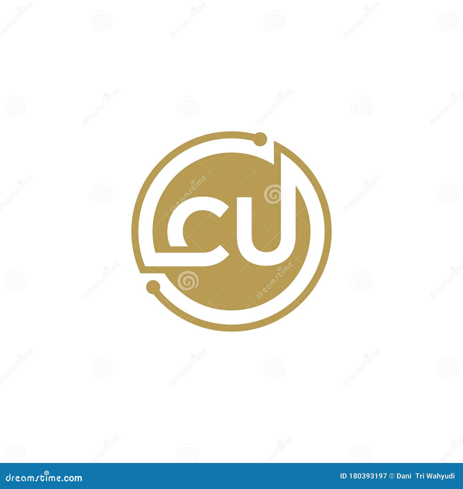 CU Letter Logo Icon Design Template Elements Stock Vector ...