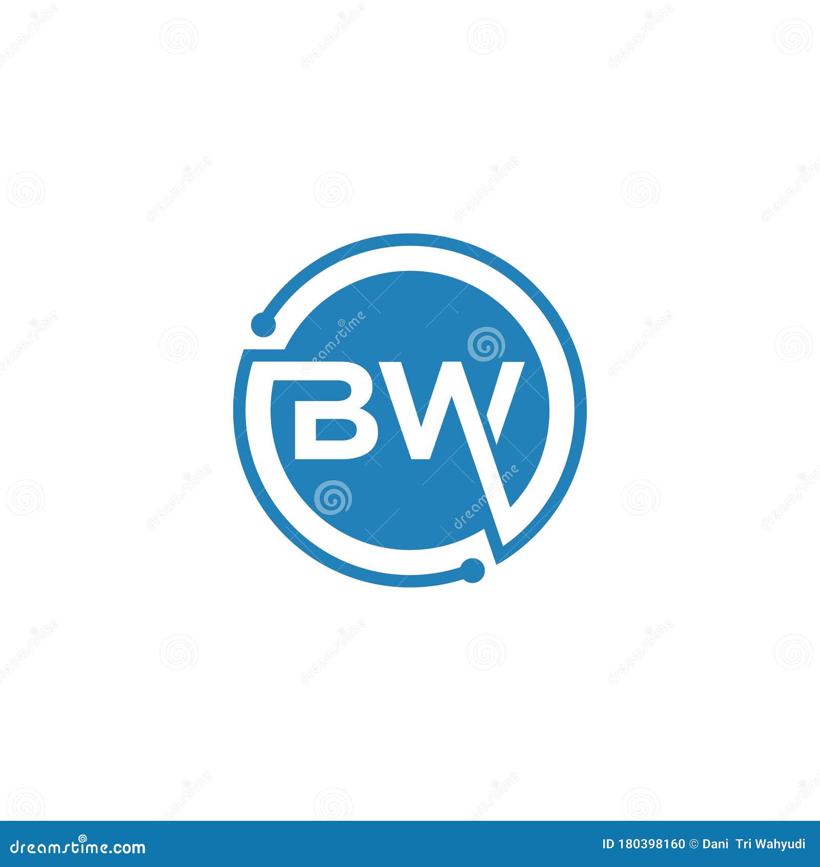 BW Letter Logo Icon Design Template Elements Stock Illustration ...
