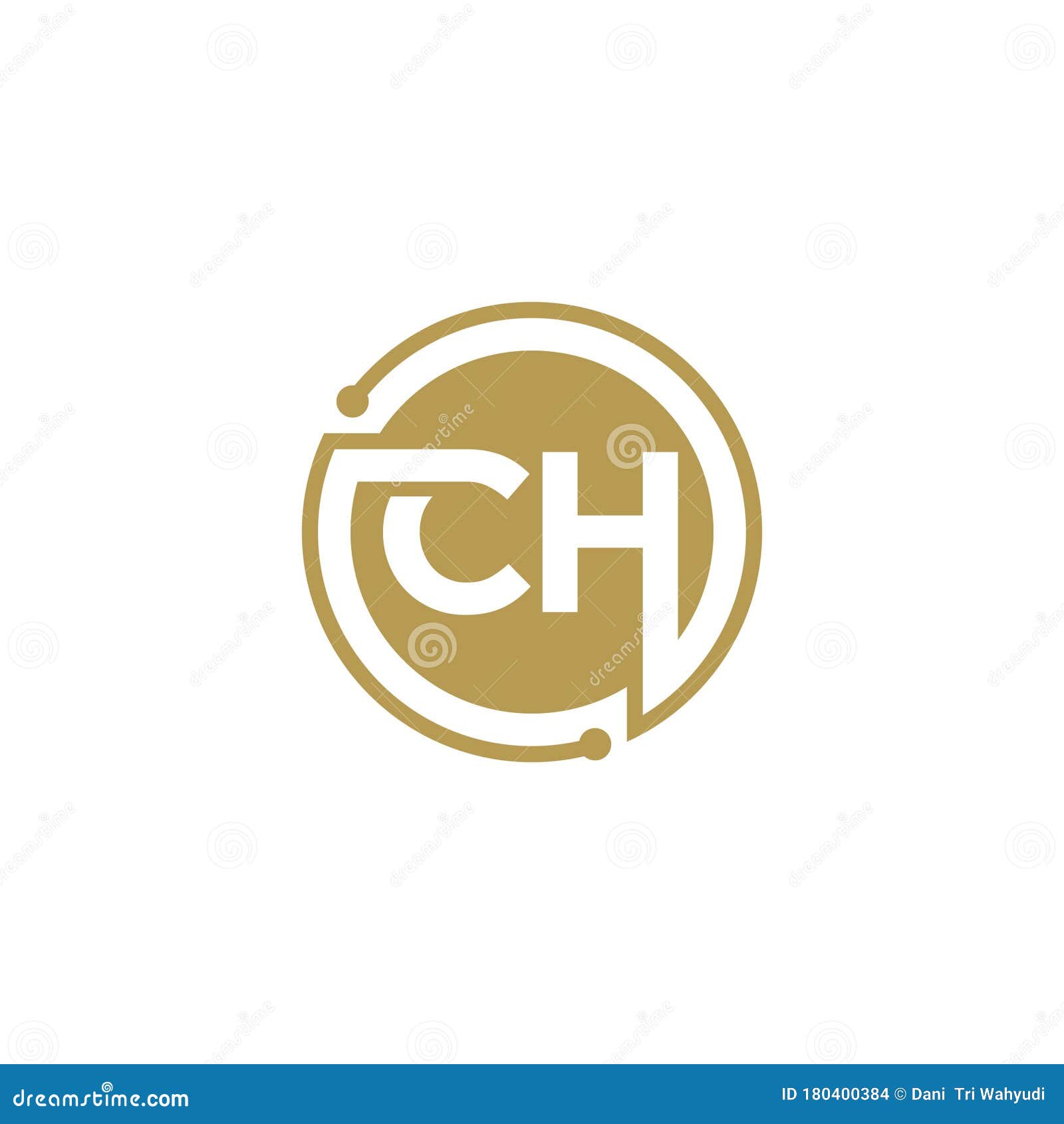 CH Letter Logo Icon Design Template Elements Stock Illustration ...