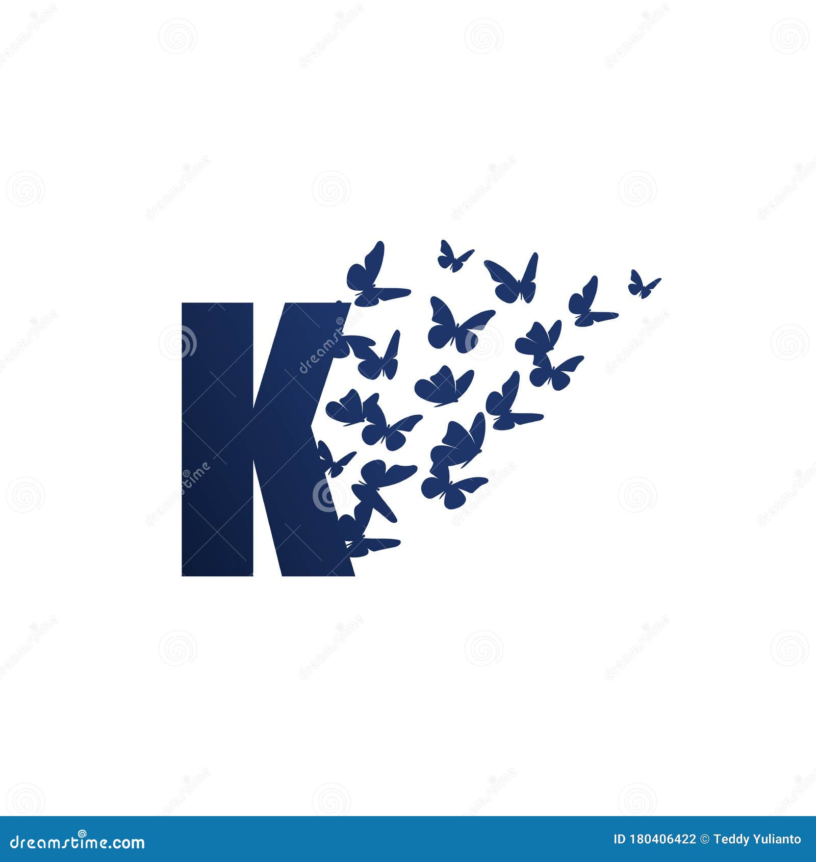 Initial K Butterfly Freedom Logo Stock Vector - Illustration of ...
