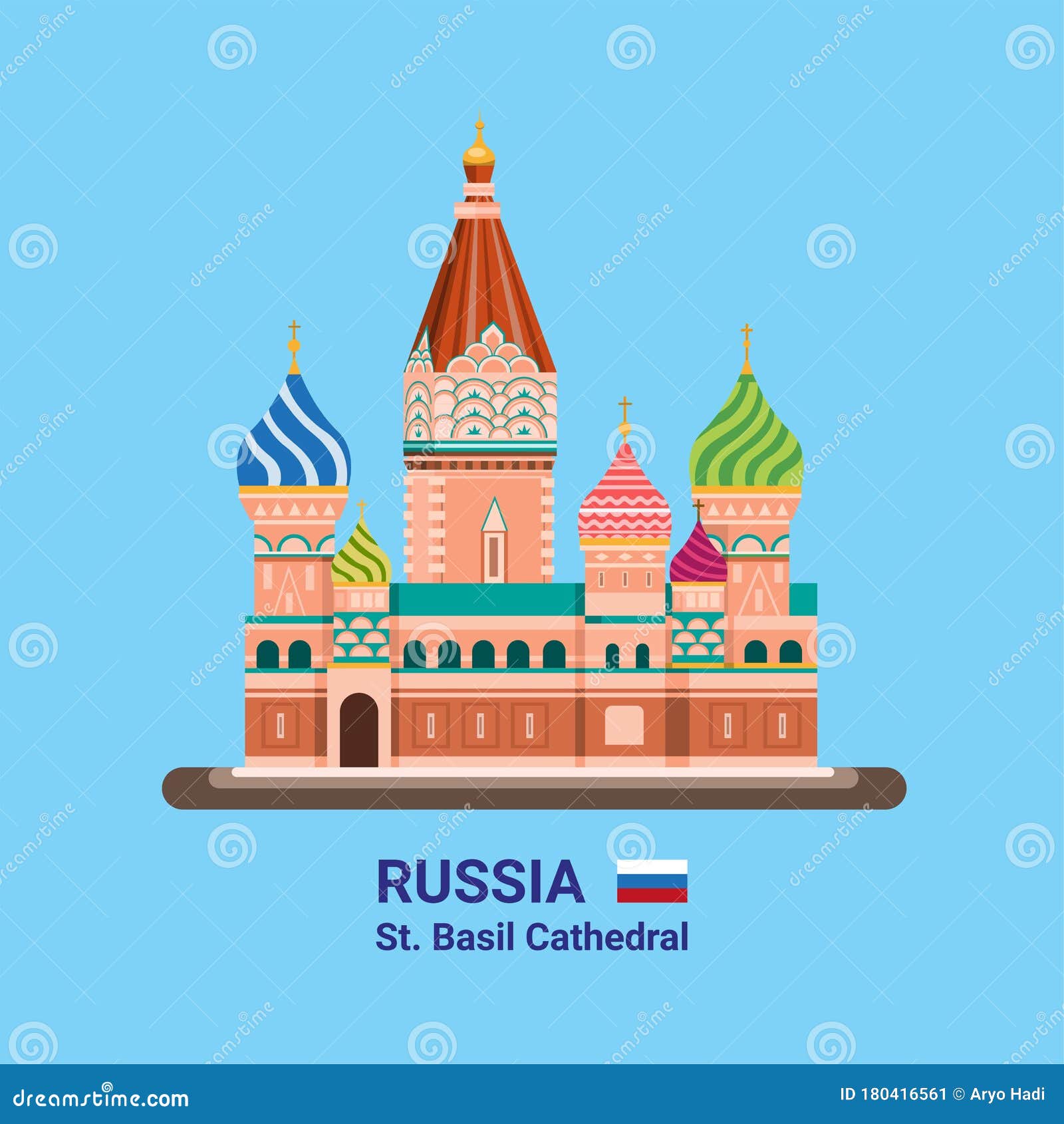 Russia's Famous Buildings Vector Illustration | CartoonDealer.com #12323828