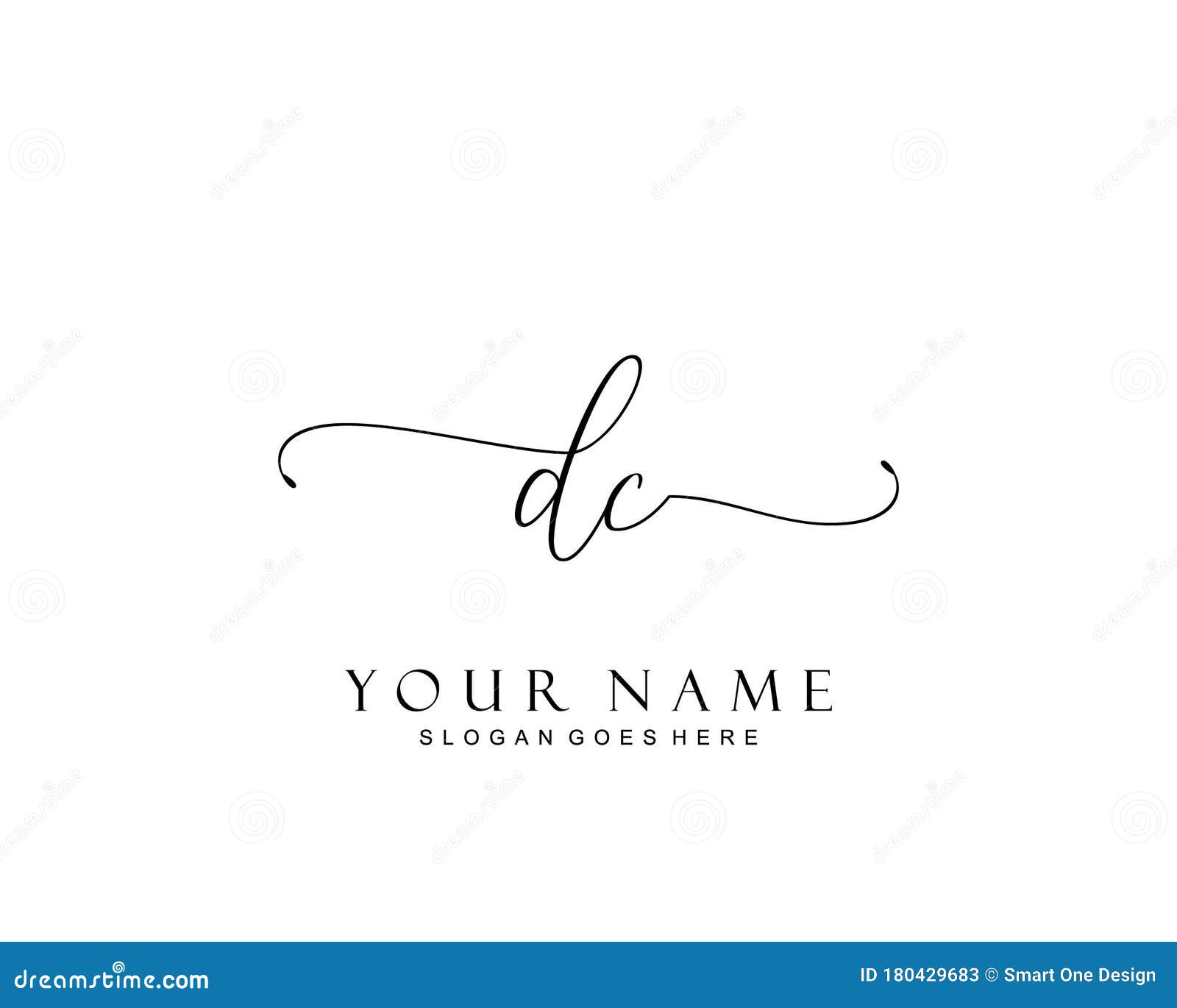 Initial DC Signature Logo Template Vector Stock Vector - Illustration ...