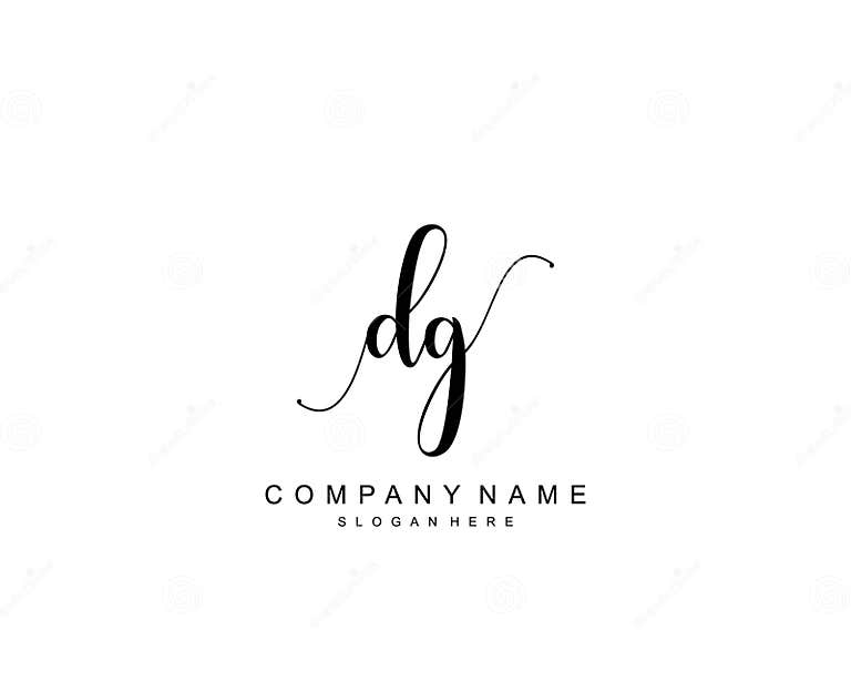 Initial DG Signature Logo Template Vector Stock Vector - Illustration ...