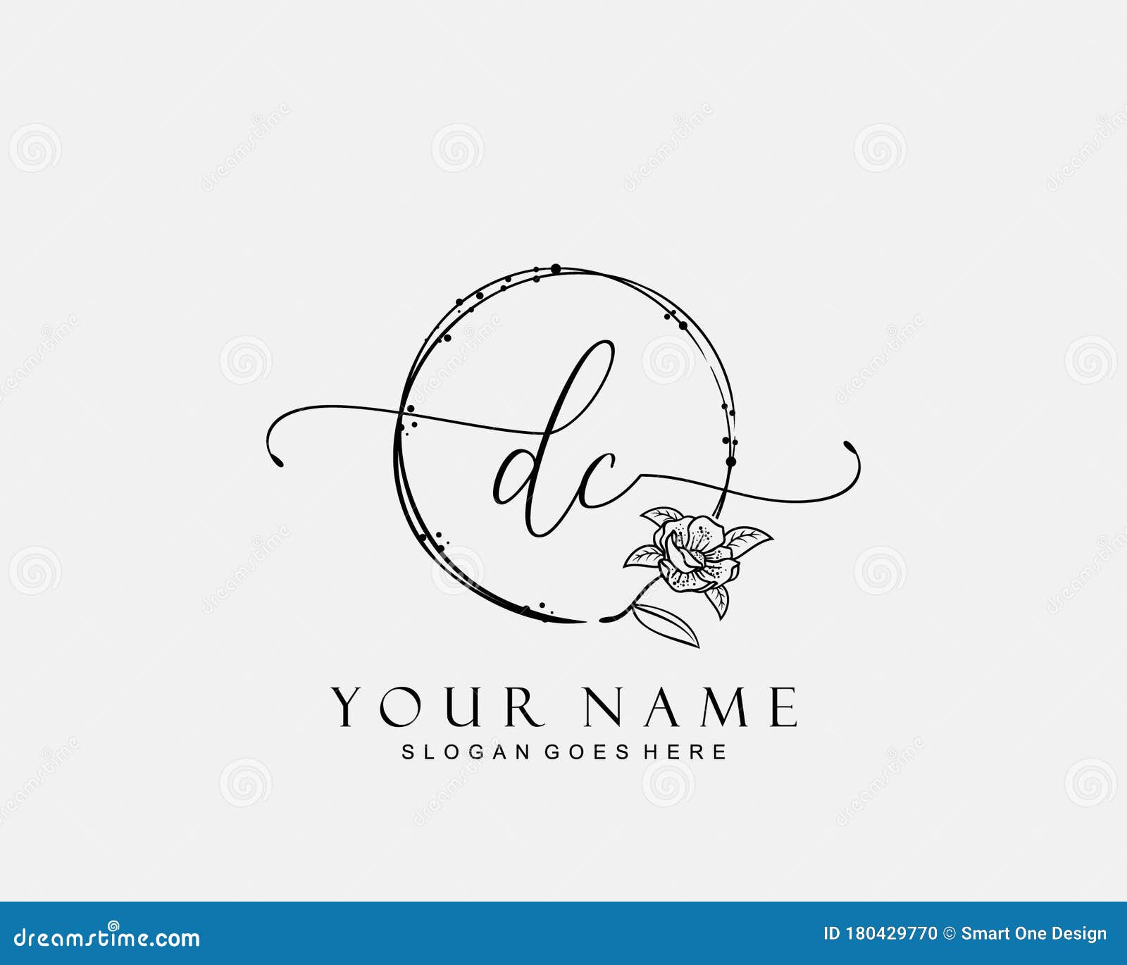 Initial DC Signature Logo Template Vector Stock Vector - Illustration ...