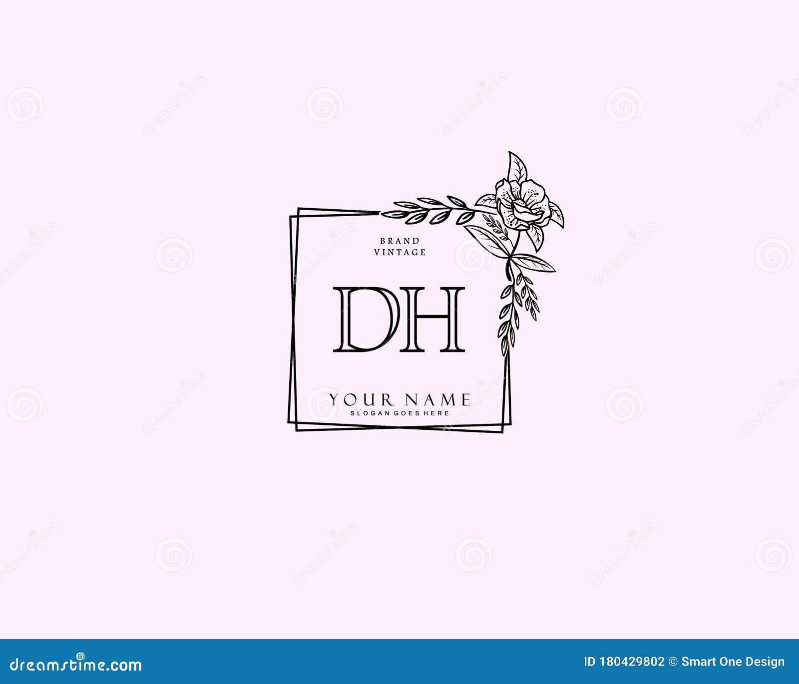 Initial DH Signature Logo Template Vector Stock Vector - Illustration ...