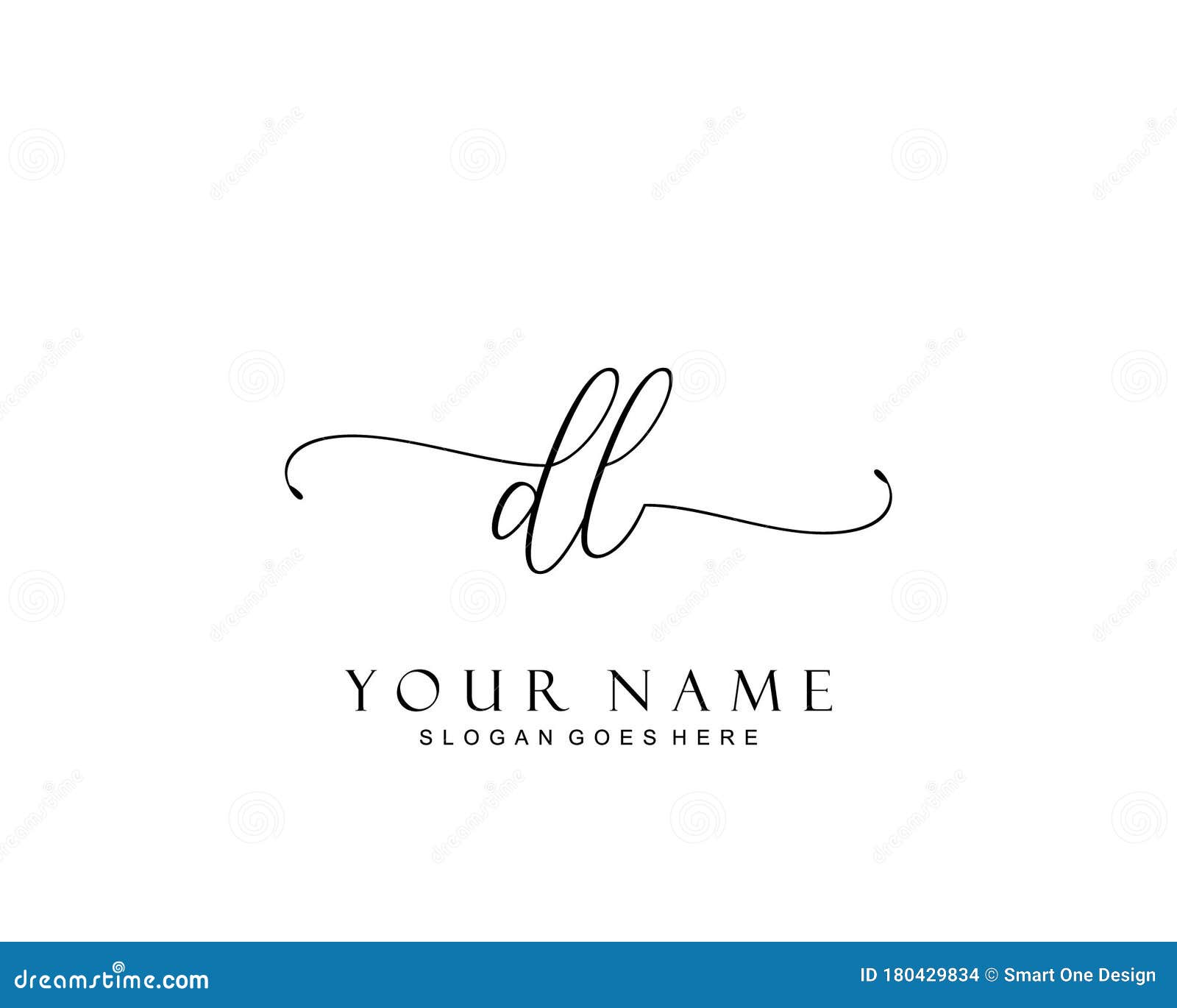 Initial DL Signature Logo Template Vector Stock Vector - Illustration ...