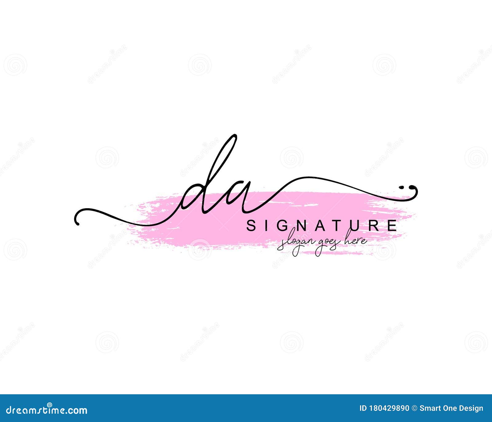 Initial DA Signature Logo Template Vector Stock Vector - Illustration ...