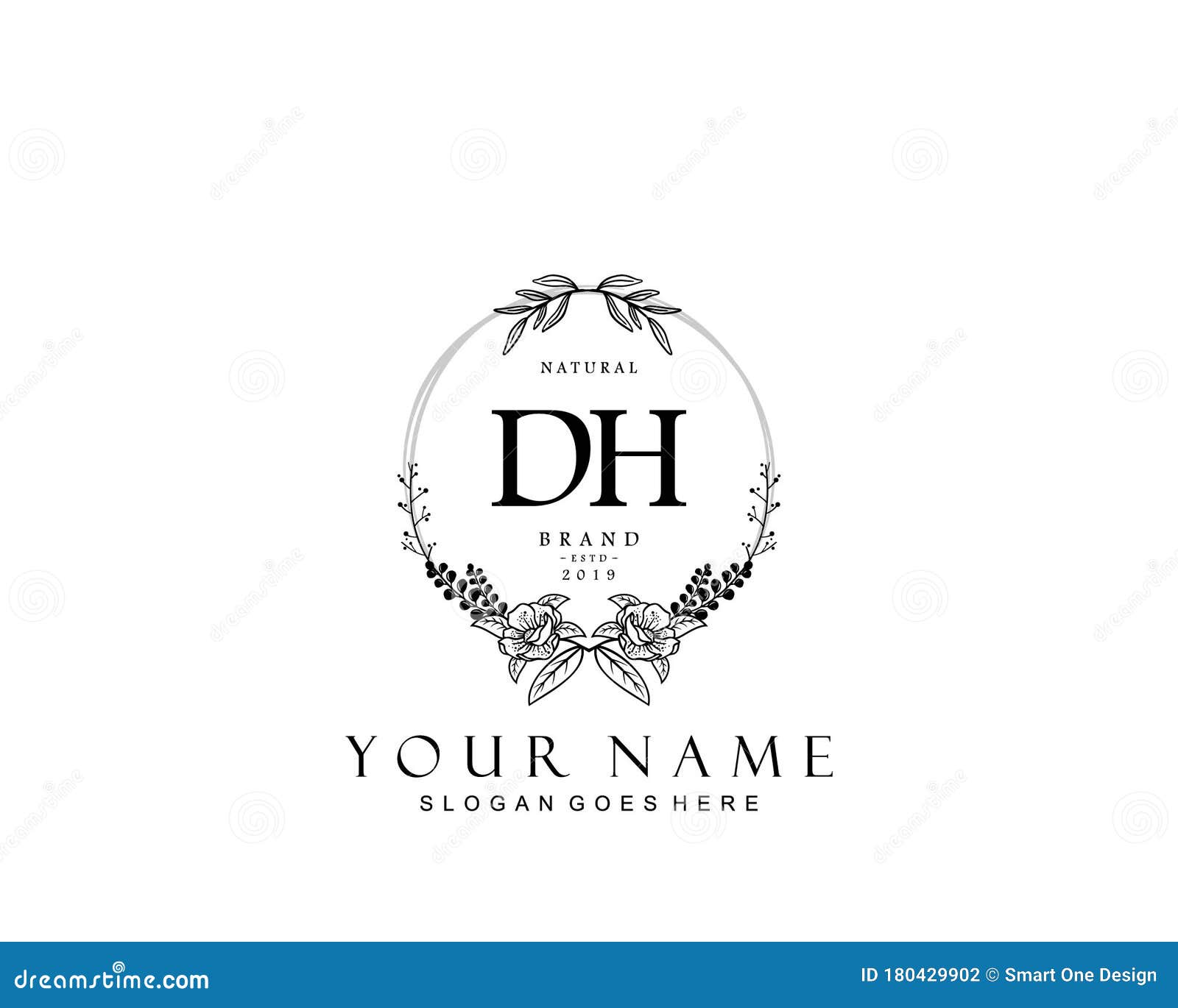 Initial DH Signature Logo Template Vector Stock Vector - Illustration ...